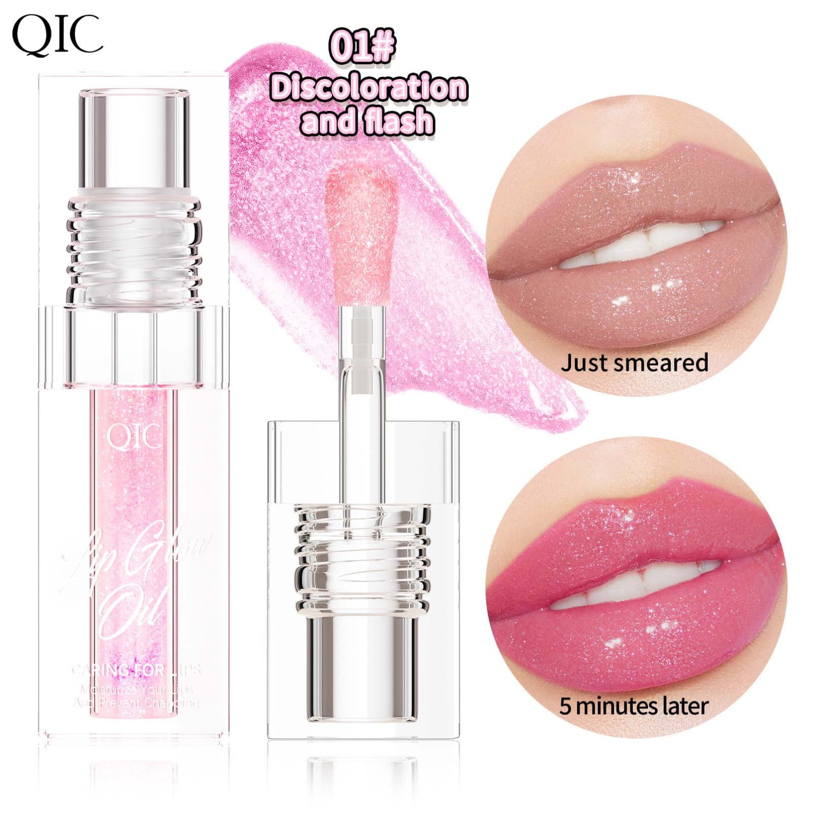 Magic Color Changing Moisturizing Lip Glow Oil Plumping Glimmer Glow ...