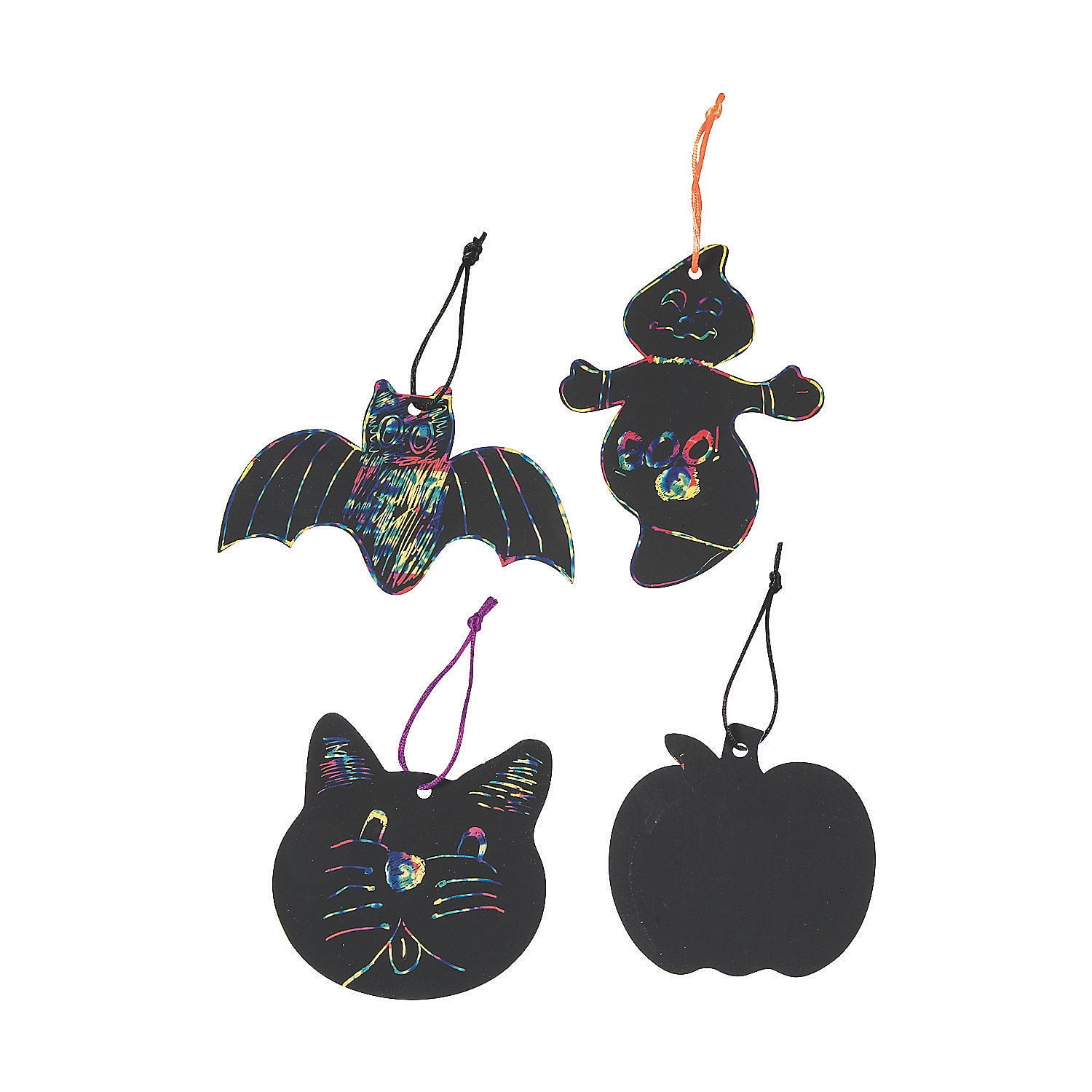 Magic Color Scratch Halloween Shapes - Craft Supplies - 24 Pieces ...