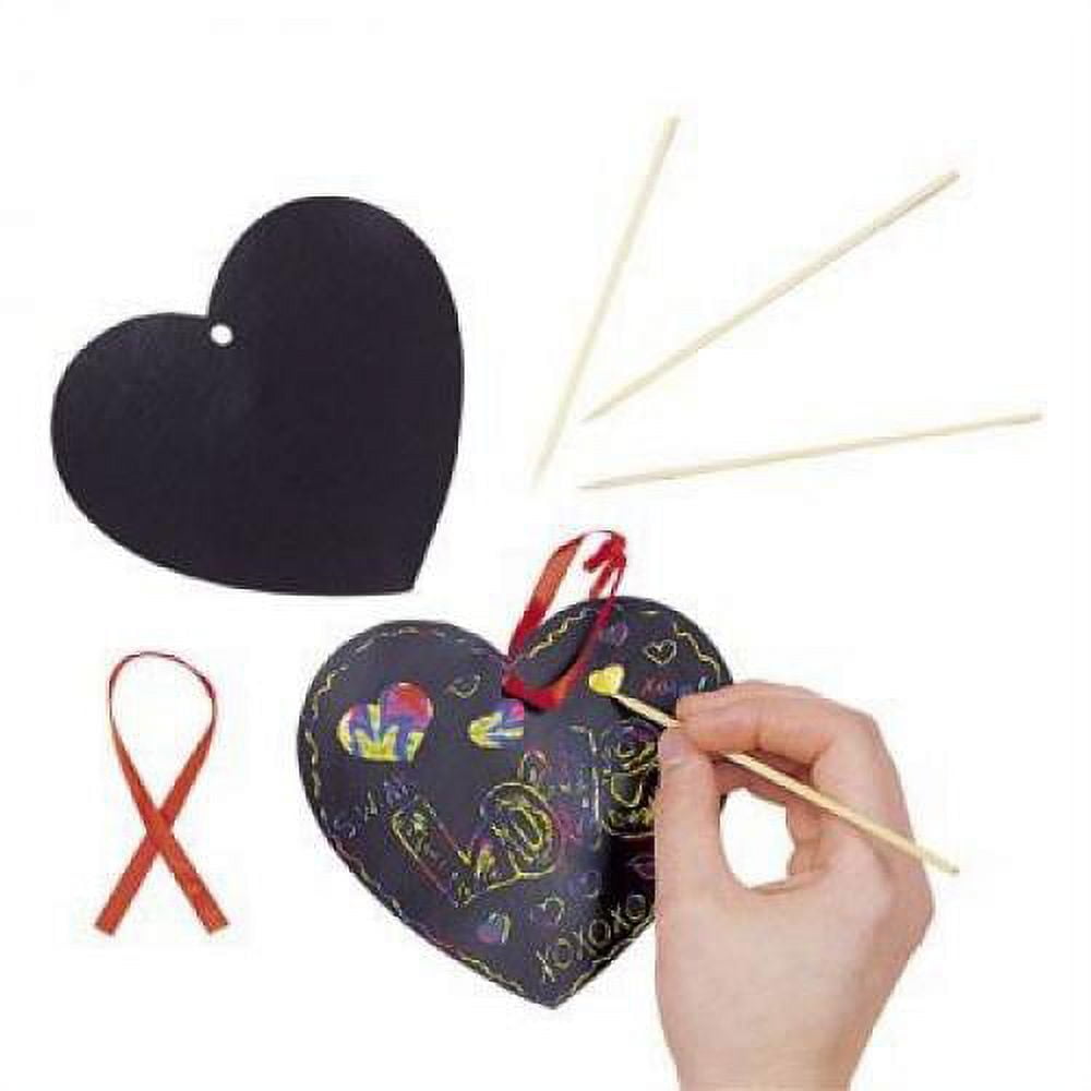 Magic Color Scratch Hearts, Craft Supplies, Ornaments, Magic Scratch ...