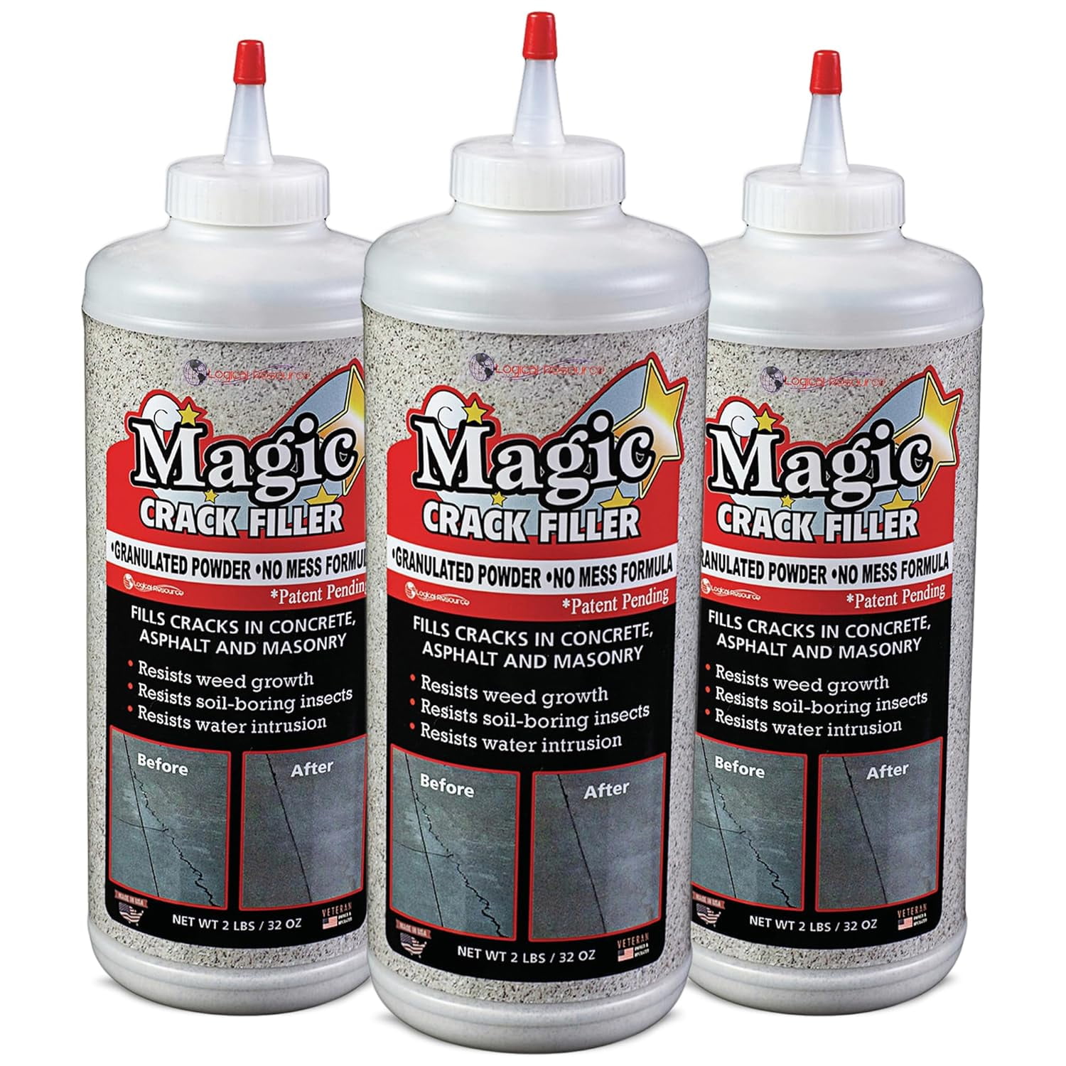 Magic Crack Filler 2.5LB Concrete Slab Gray, for Filling in Concrete ...