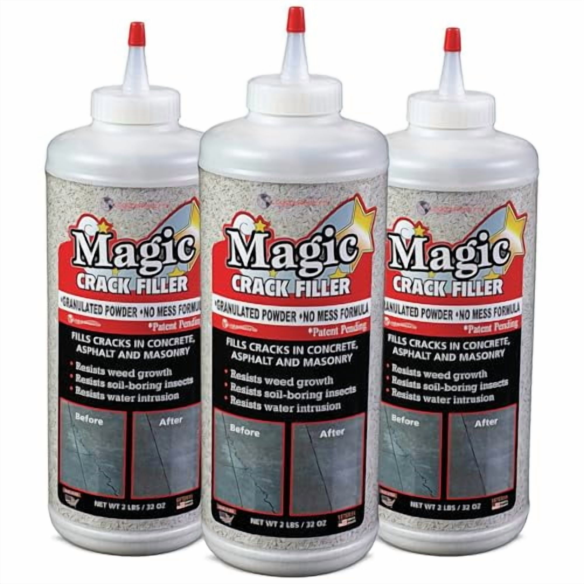 Magic Crack Filler 2LB Concrete Slab Gray, for Filling in Concrete ...