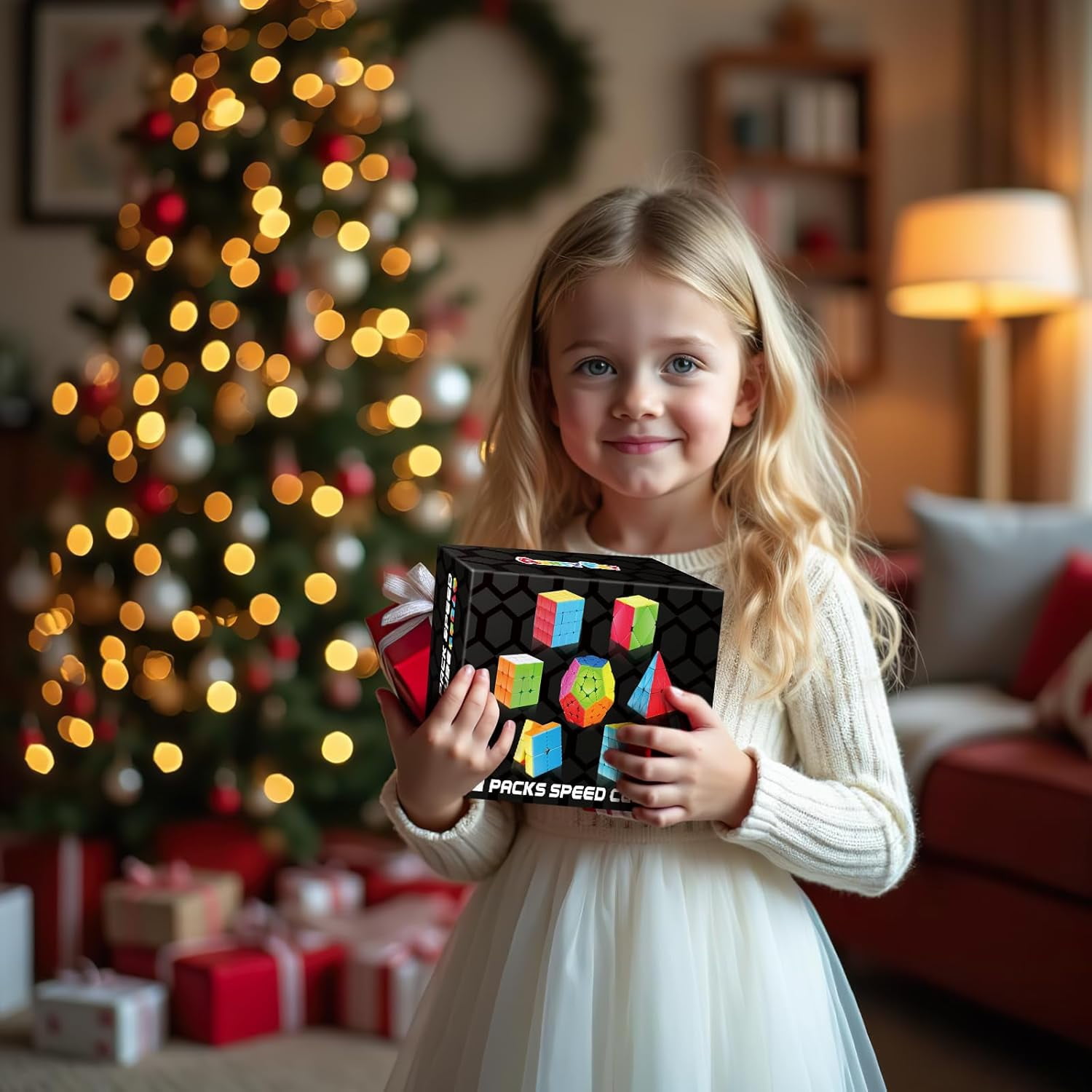 Magic Cube Set - Pack with 3x3, 2x2, 4x4, Megaminx, Stickerless Speed Cubes for Kids & Adults ...