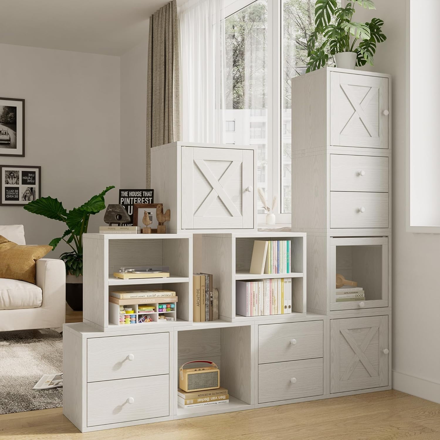 Magic Cube Storage Organizer Stackable Cubes for Home Books Clothes Toy ...