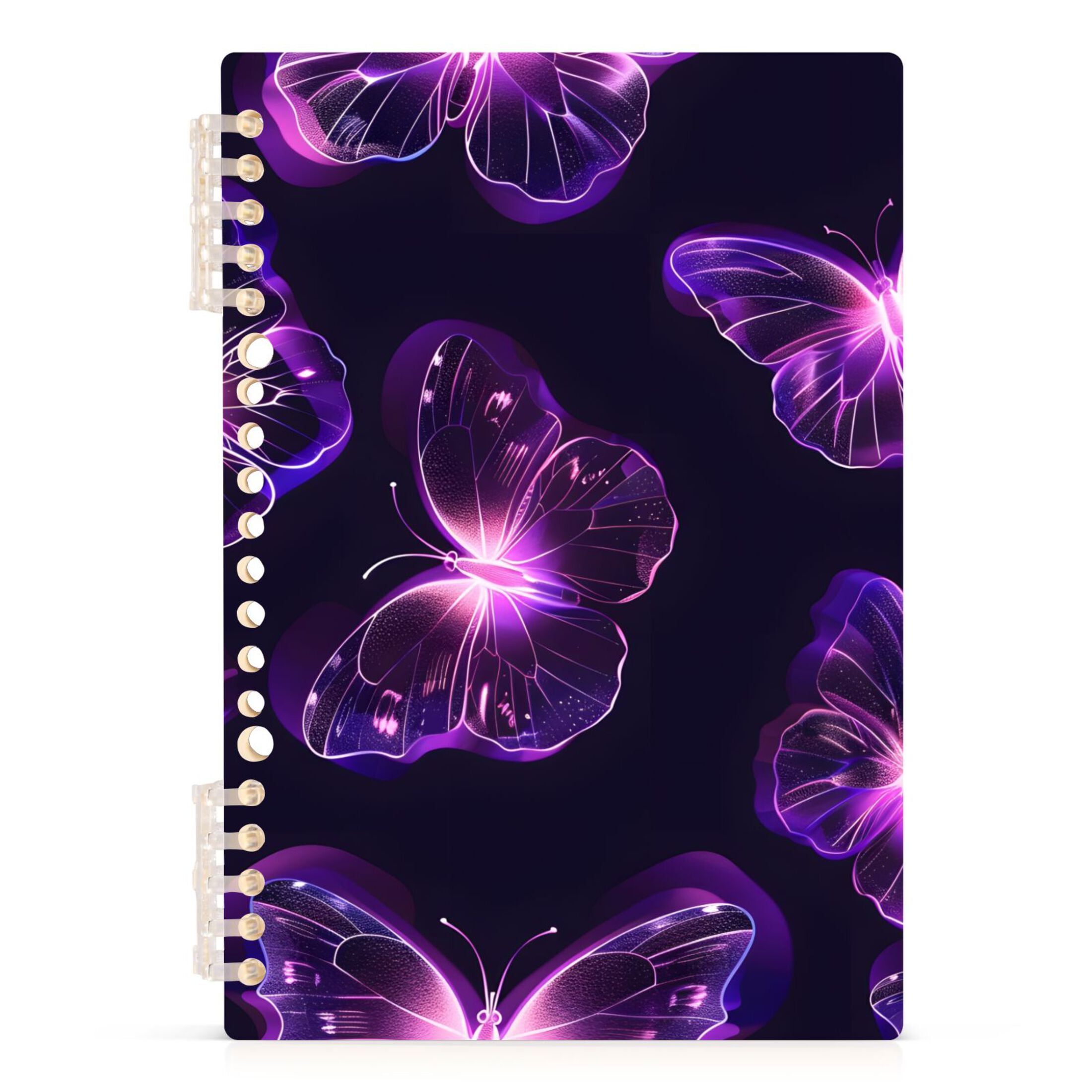 Magic Cute Butterfly Spiral Journal Notebook College Ruled Notebook 8.3 ...
