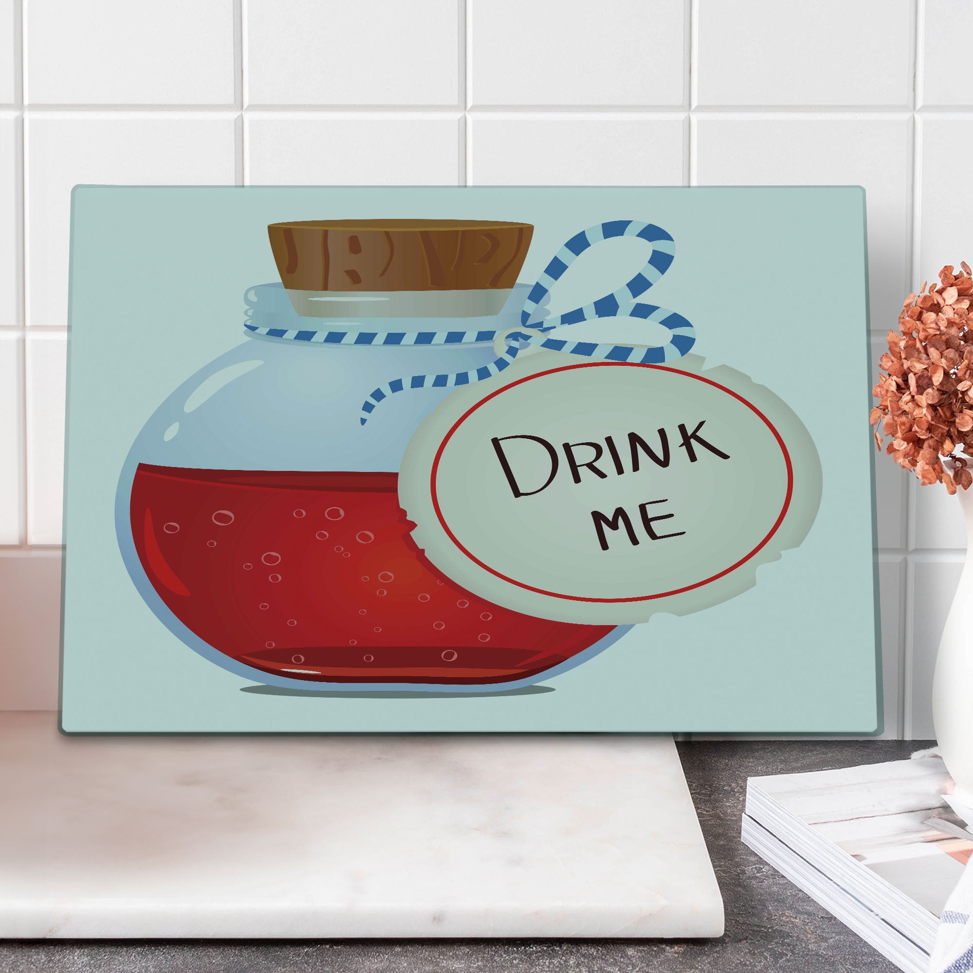 Magic Cutting Board, Drink Me Lettering Miraculous Potion in a Magic ...