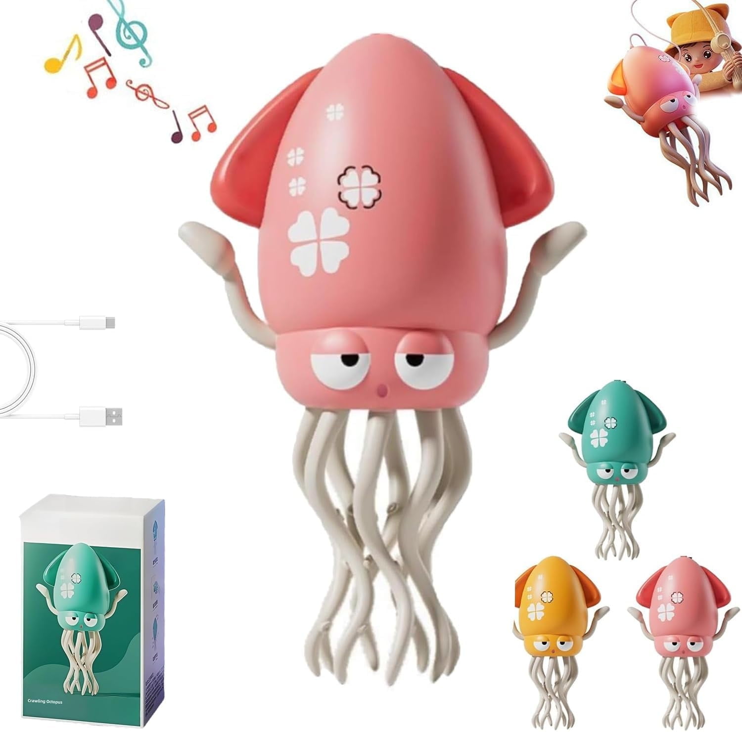 Magic Dancing Octopus Electric Automatic Obstacle Avoidance Octopus ...