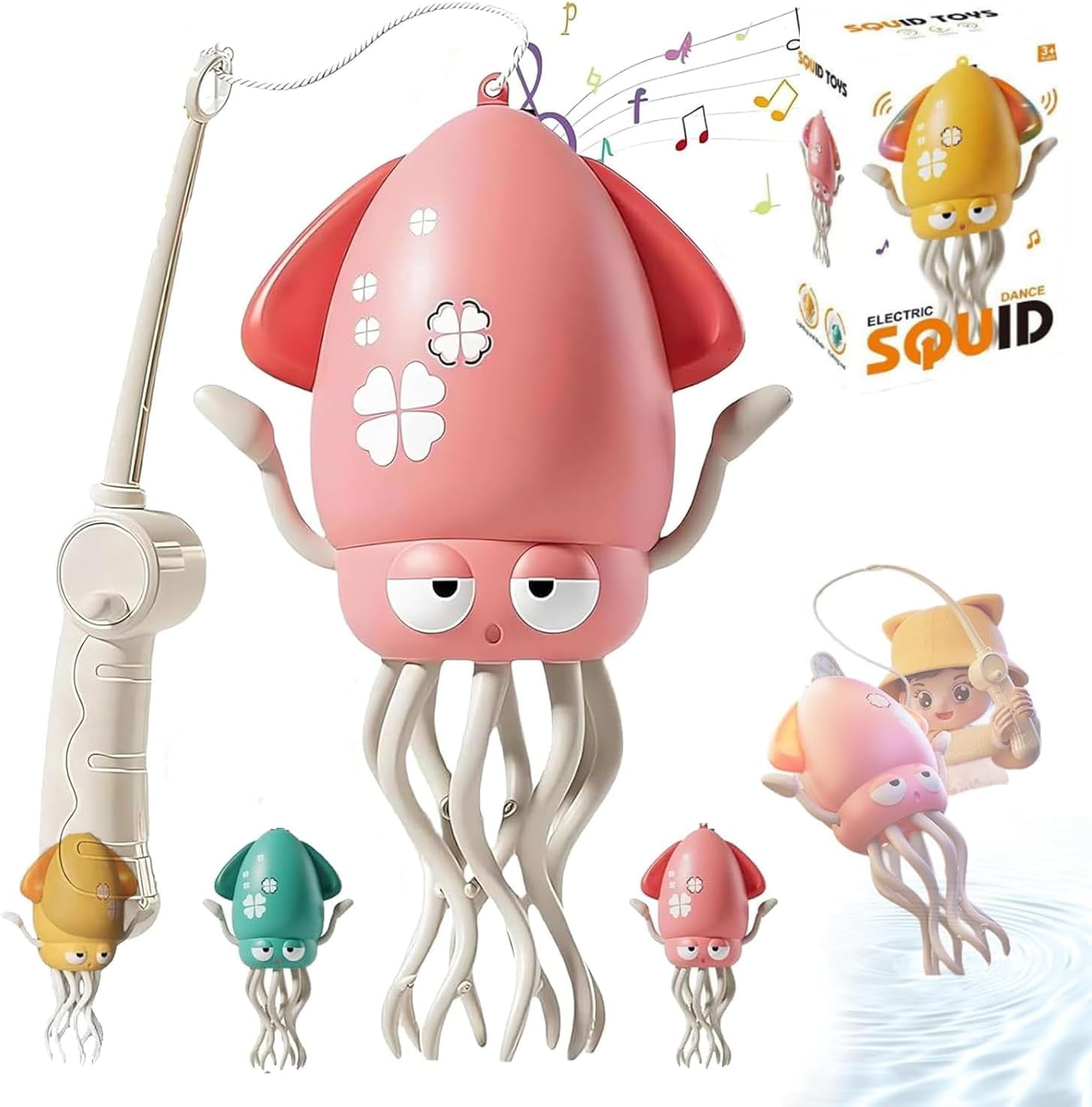 Magic Dancing Octopus Toy, Playful Wiggly Wonder Octopus with 7-Color ...