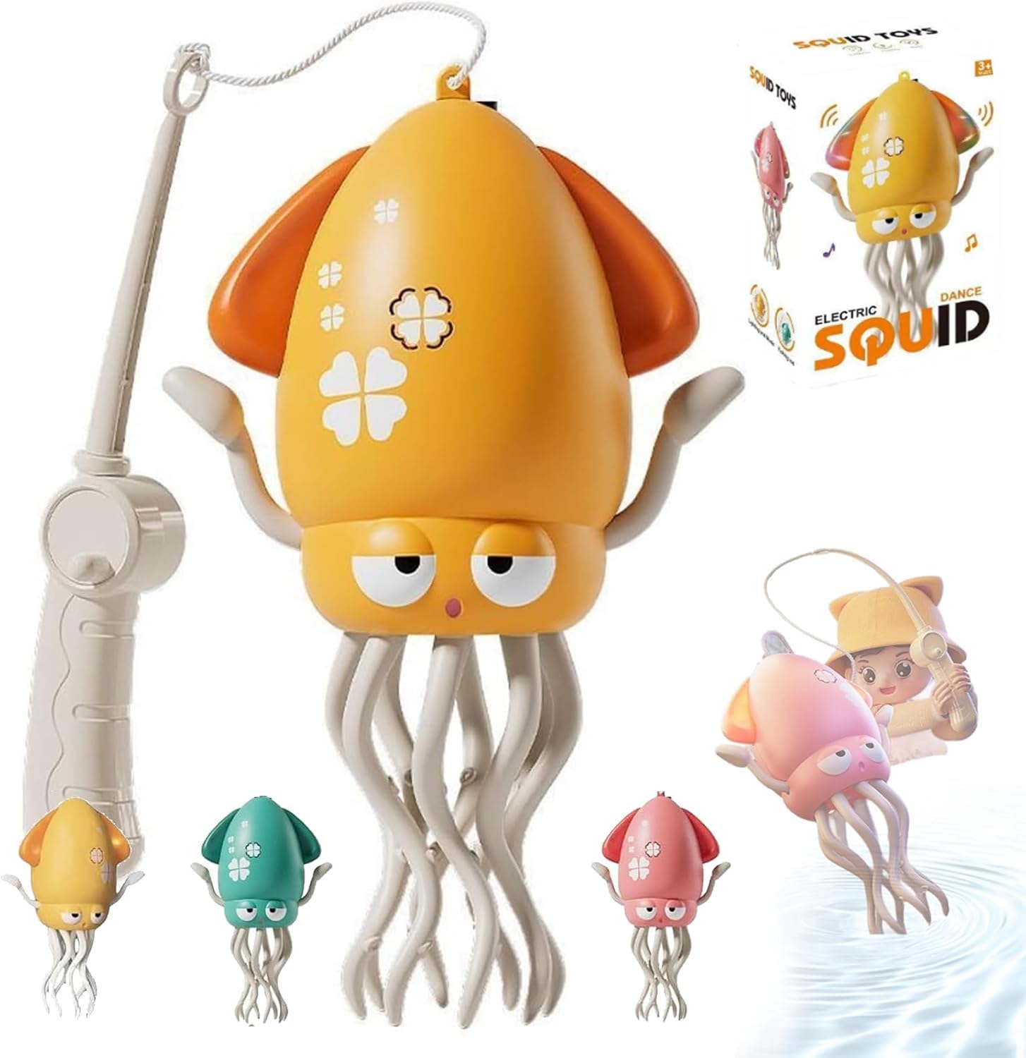 Magic Dancing Octopus Toy, Playful Wiggly Wonder Octopus with 7-Color ...