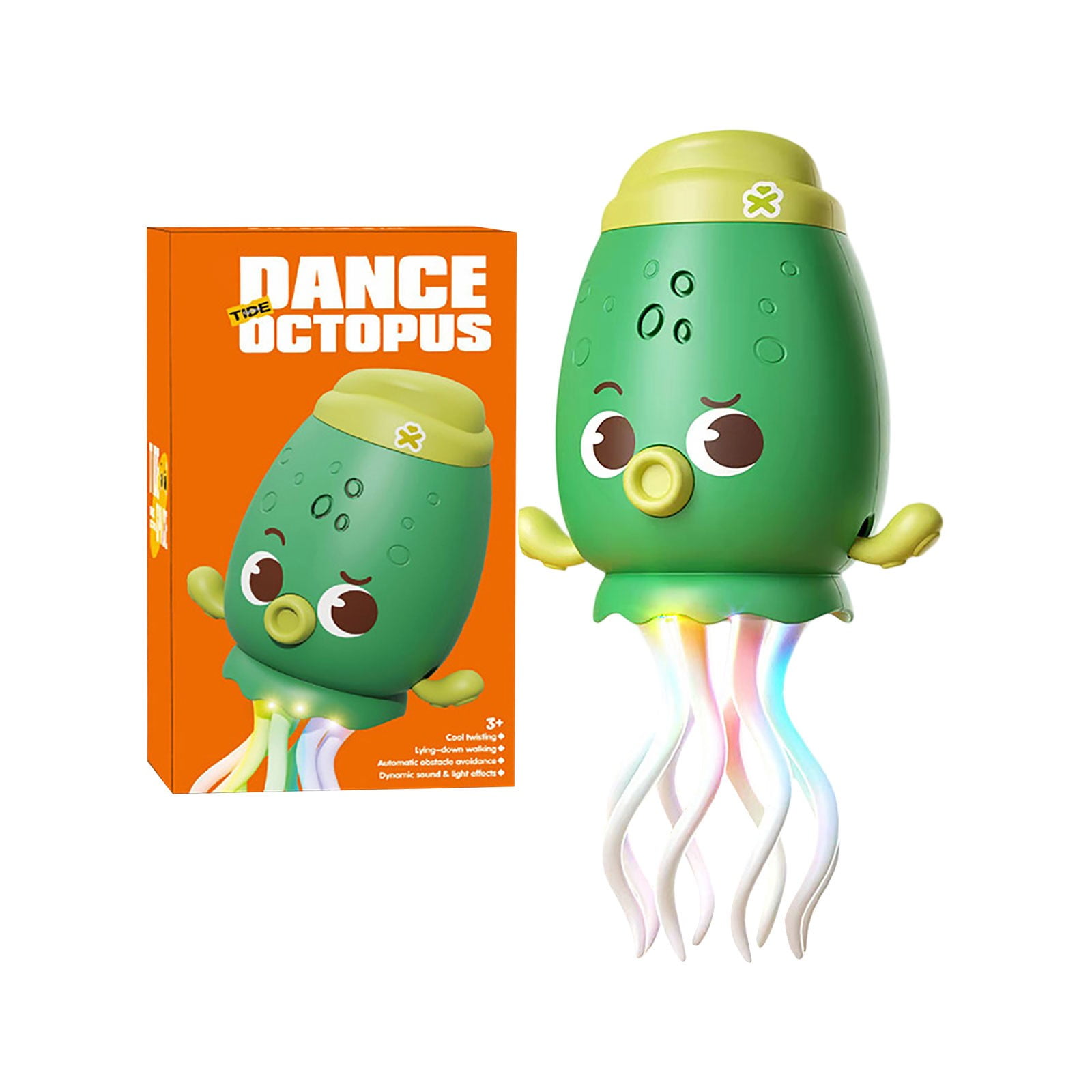 Magic Dancing Octopuses Toy,5 Inch with LED & Music Smart Auto-Wiggling ...