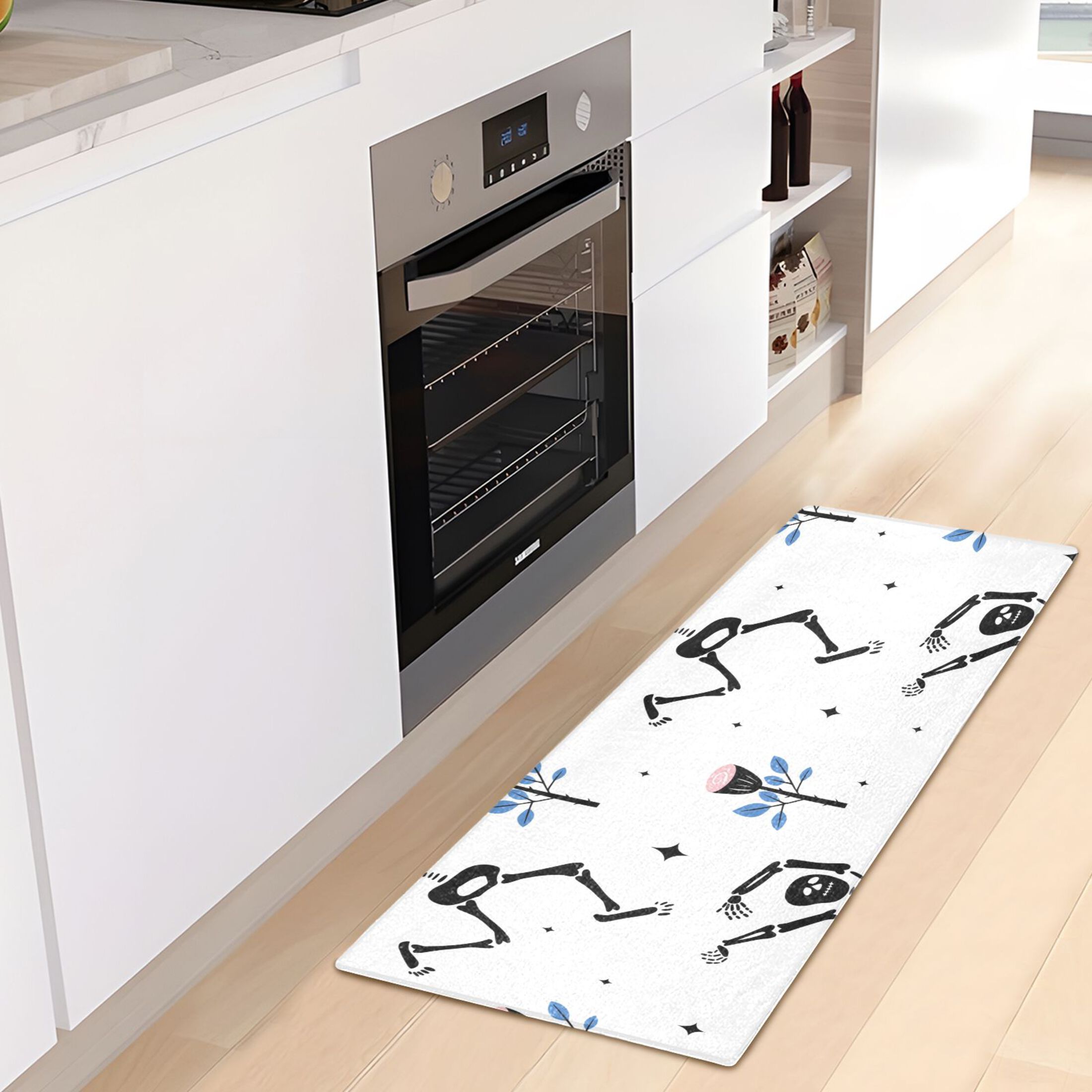 Magic Dancing Skeletons Luxury Kitchen Rug Non Slip Bathroom Plush Mat ...