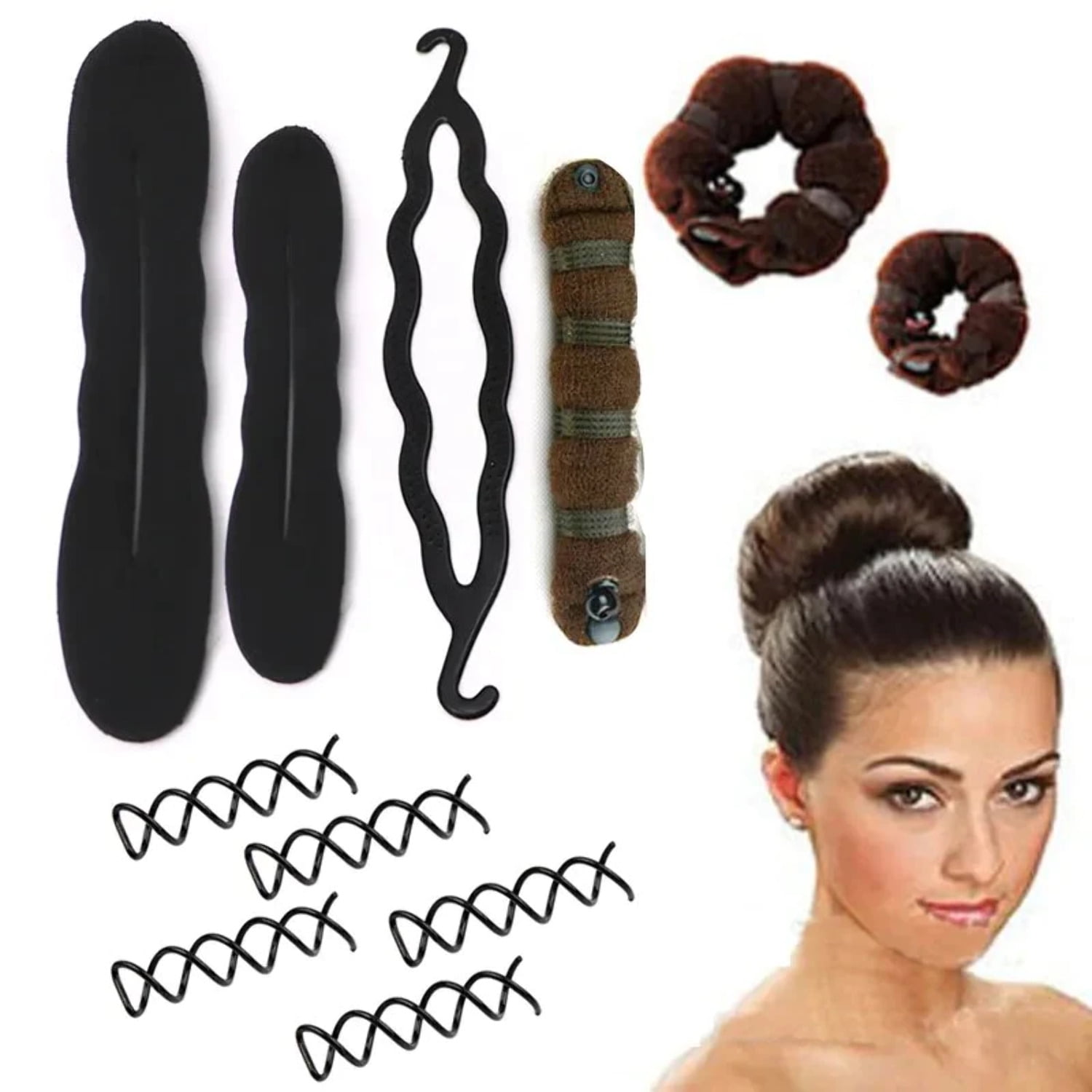 Magic Donut Bun Maker DIY Women Hair Accessories Braid Styling Hairpins ...