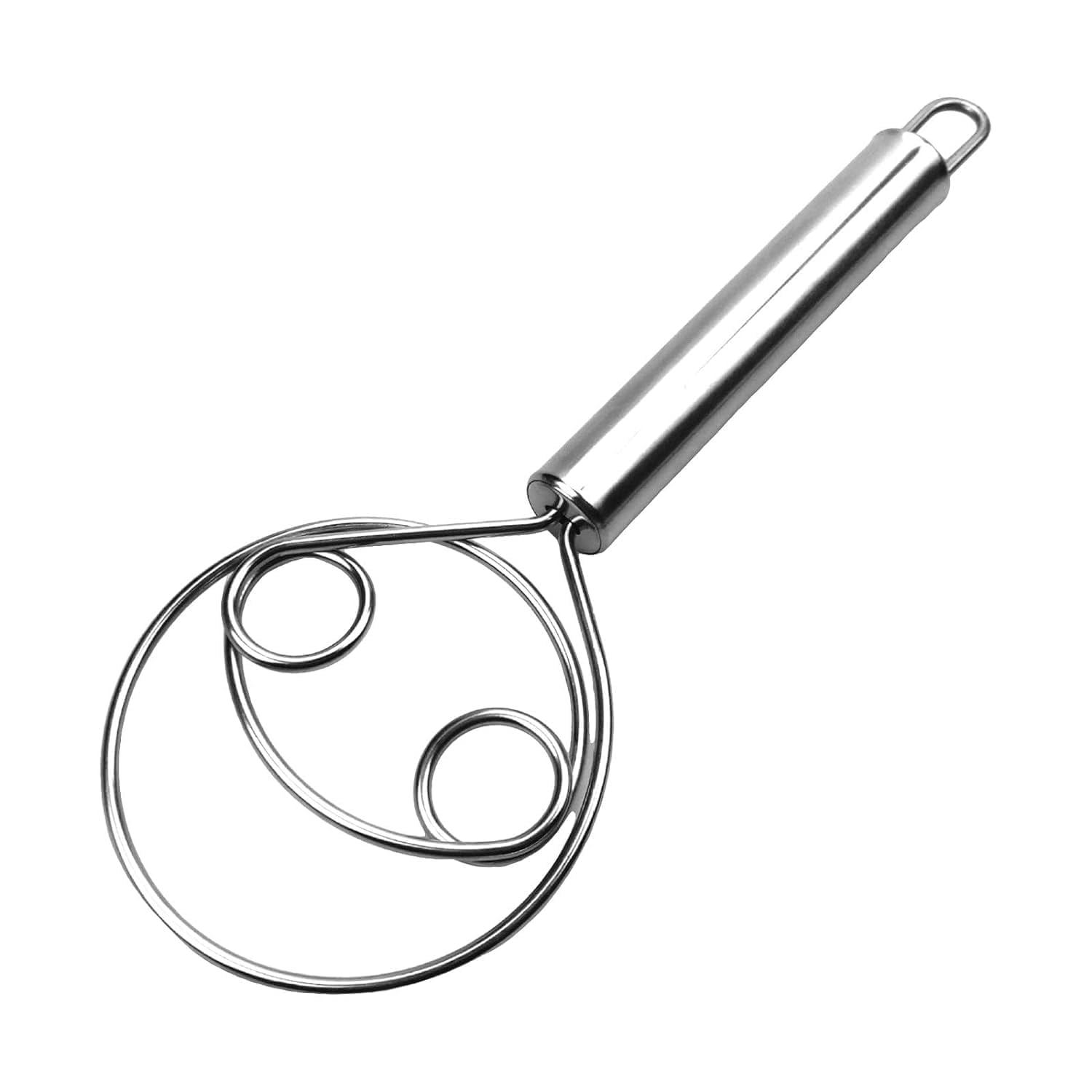 Magic Dough Whisk Stainless Steel Bread Dough Mixer Double Eyes Hand ...