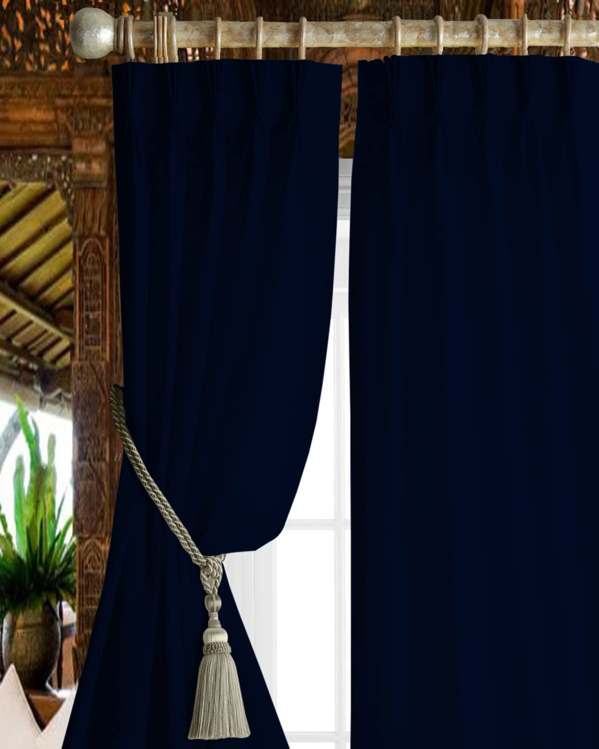Magic Drapes pinch pleated curtains for living room blackout curtains for bedroom room darkening ...