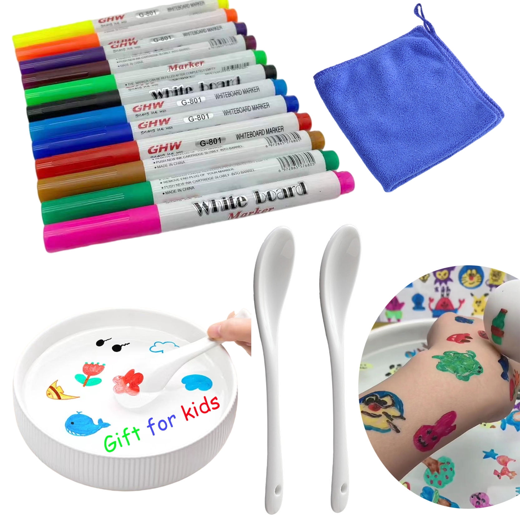Magic Drawing Pen Bundle, 12 Colors Magical Water Painting Pens for ...