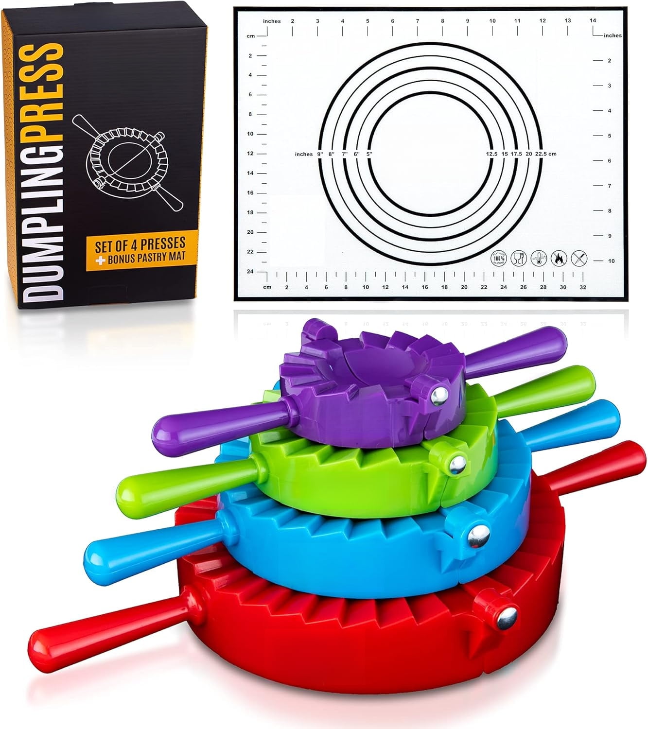 Magic Dumpling Maker Kit, Set of 4 - Mold Ravioli, Empanadas, Momos ...