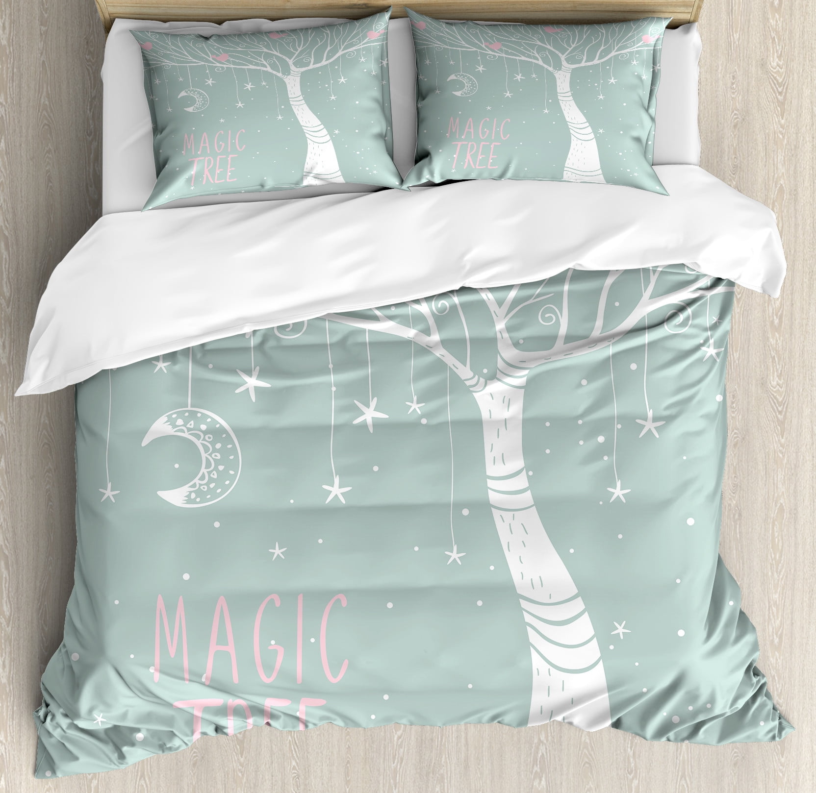 Magic Duvet Cover Set, Magic Plant with Stars and Moon Hanging on ...