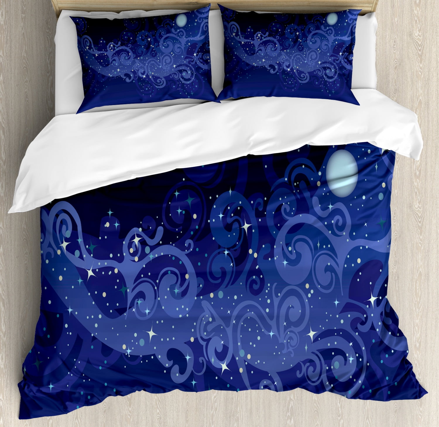 Magic Duvet Cover Set Queen Size, Abstract Mystical Magical Night with ...