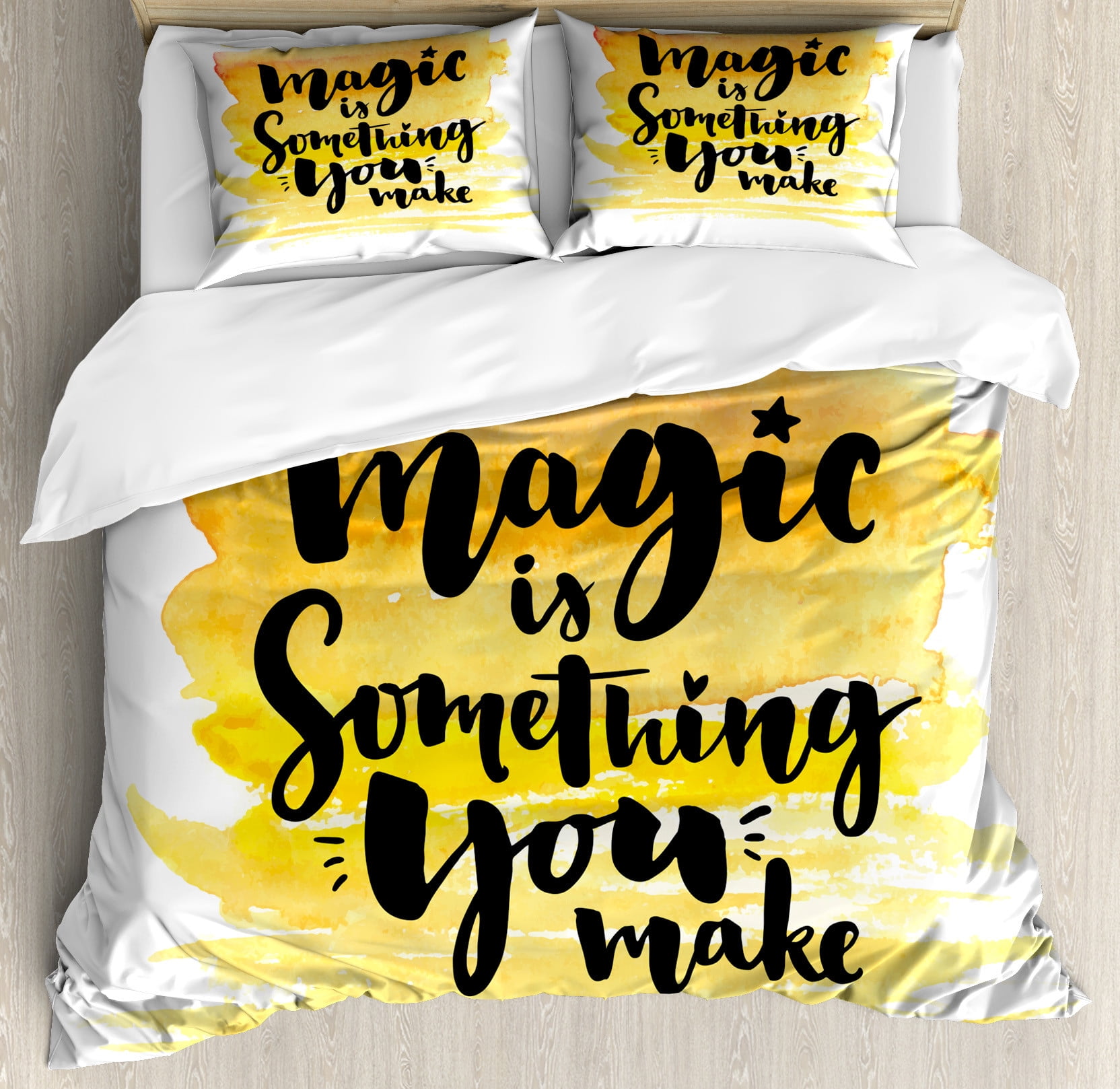 Magic Duvet Cover Set, Magic is Something You Make Words Print with ...