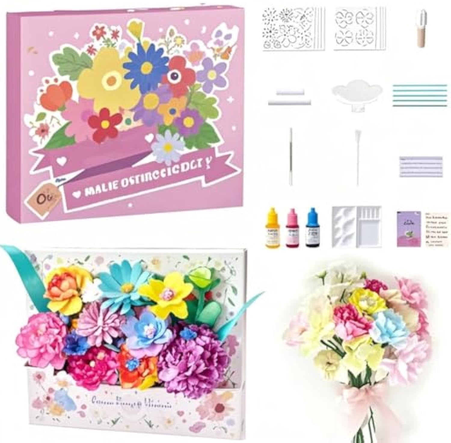 Magic Dyeing Florist, DIY Flower Art Kit, Color Changing Flowers ...