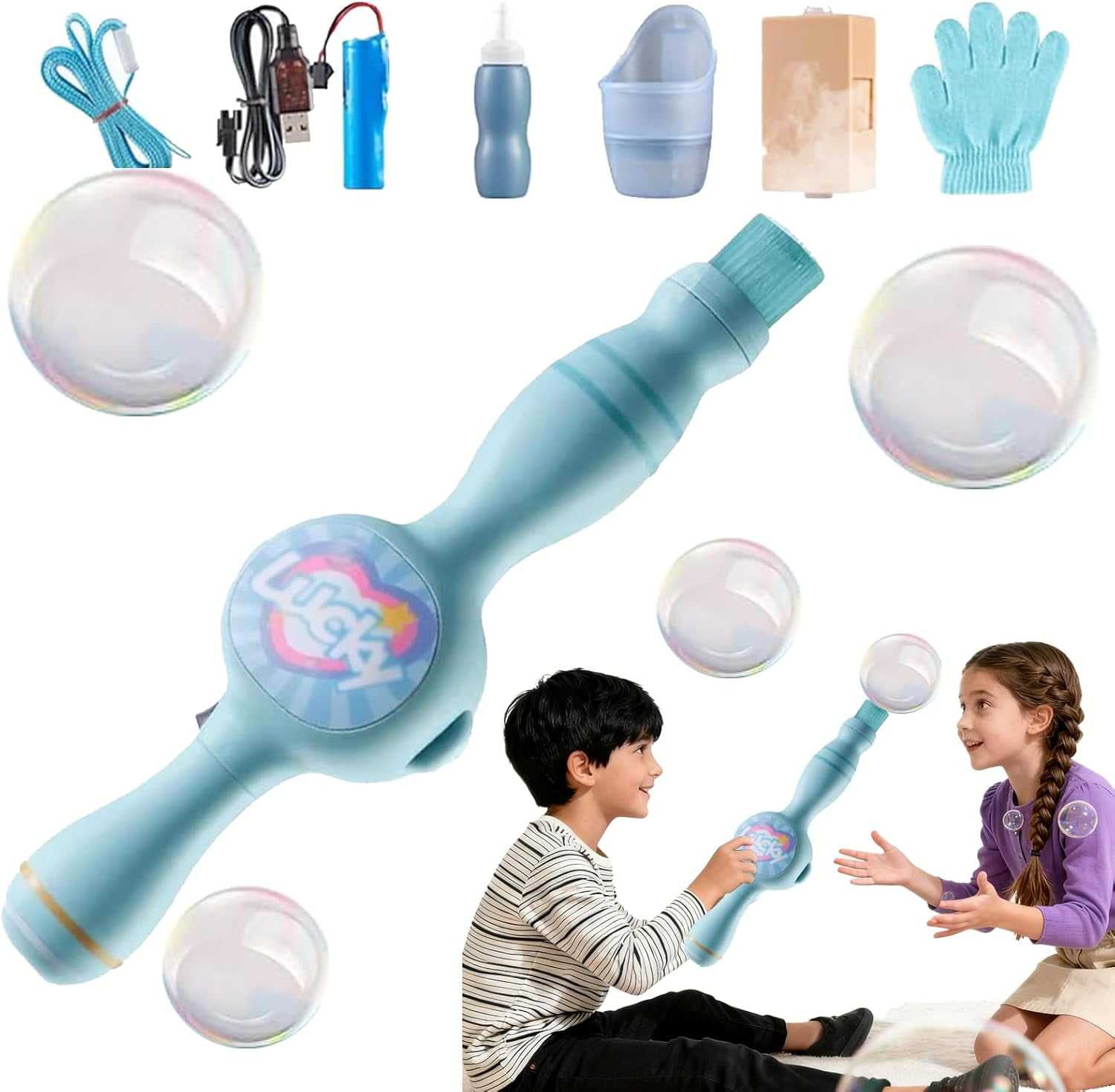 Magic Elastic Bubble Fog Wand,Bubble Machine Elastic Bubble Fog,Magic ...