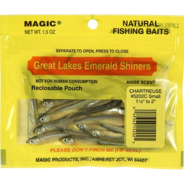 Magic Emerald Shiner Minnows Chartreuse - Walmart.com
