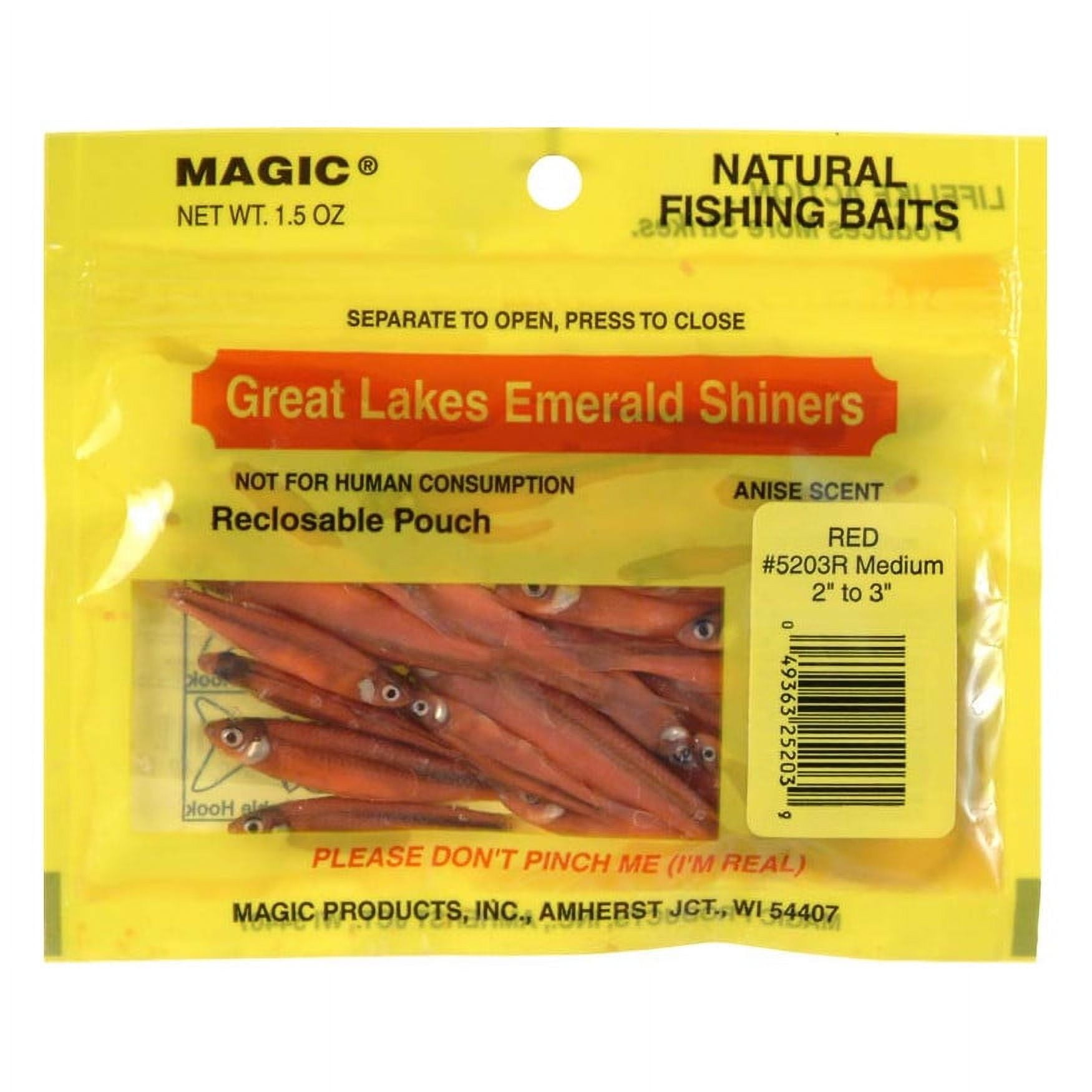 Magic Emerald Shiner Minnows Red - Medium 1.5 oz. Package - Walmart.com