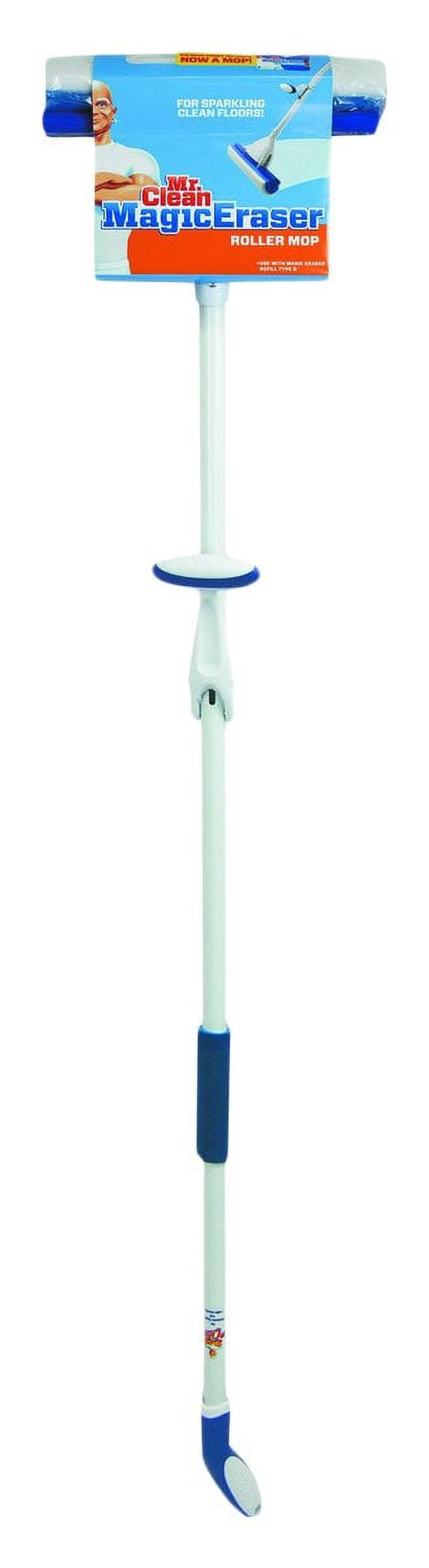 Magic Eraser Roller Mop, 45" Length Handle, 10-1/2" x 3" Head, White ...