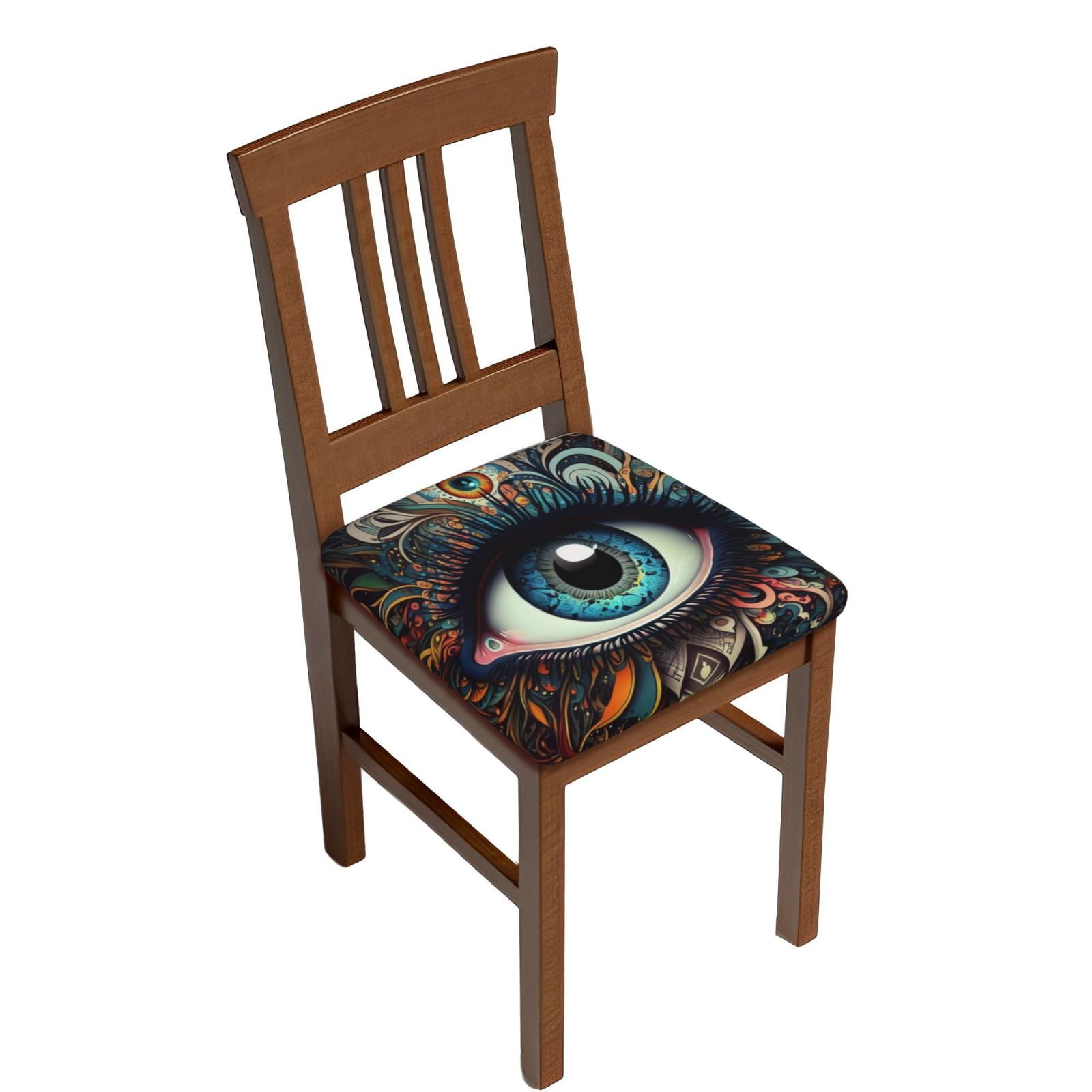 Magic Evil Eyes Psychedelic Square Chair Seat Cushion Cover Four Pieces ...