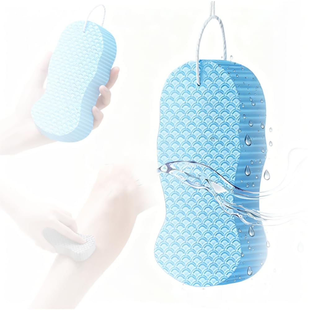 Magic Exfoliating Bath Sponge, 3D Super Soft Exfoliate Body Scrubber ...