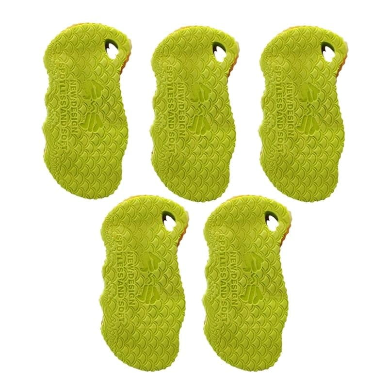 Magic Exfoliating Bath Sponge - 5PC Reusable 3D Soft Body Scrubber for ...