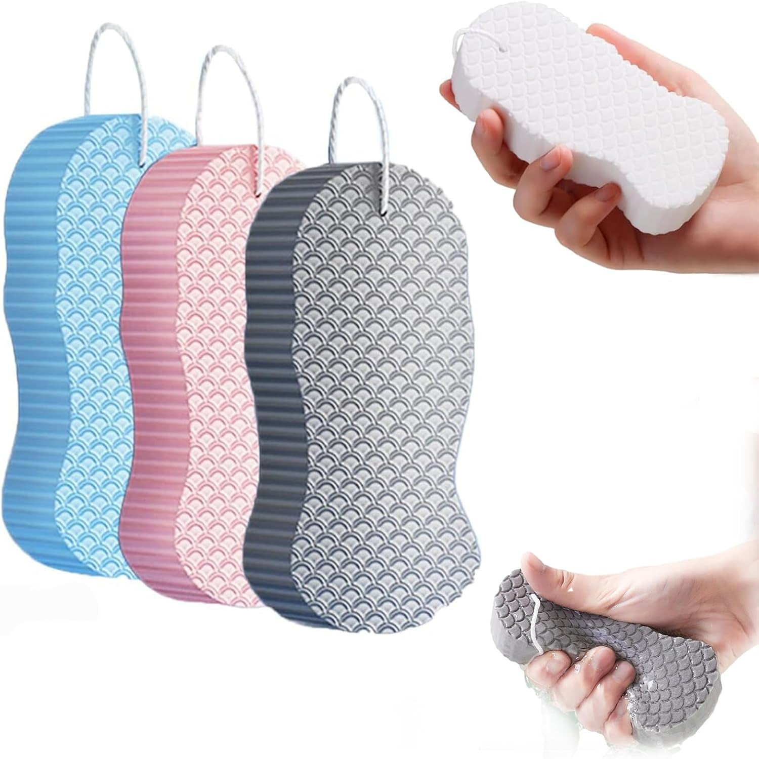 Magic Exfoliating Bath Sponge Body Scrubber - 2026 New 3D Super Soft ...