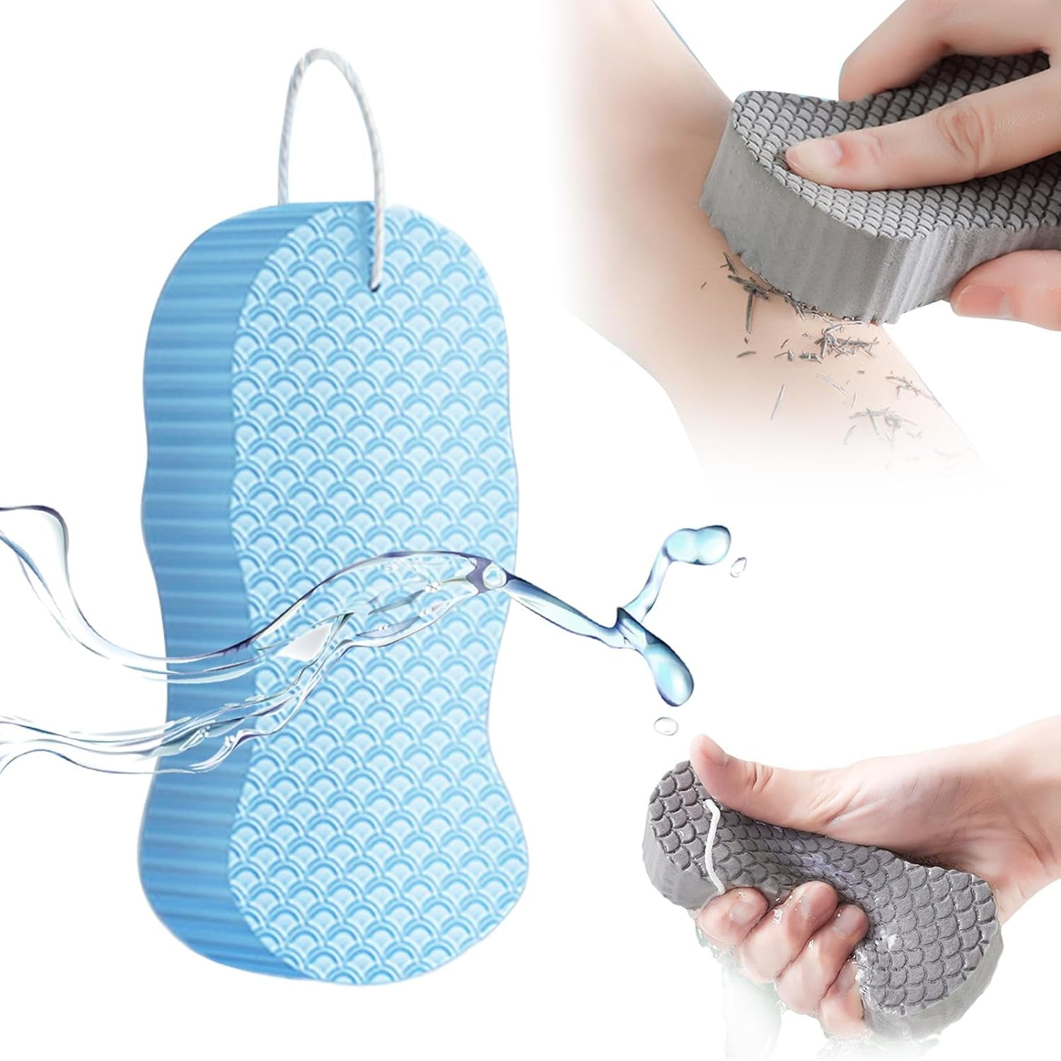 Magic Exfoliating Bath Sponge,Deep Cleansing Body Sponge, Removes Dead ...