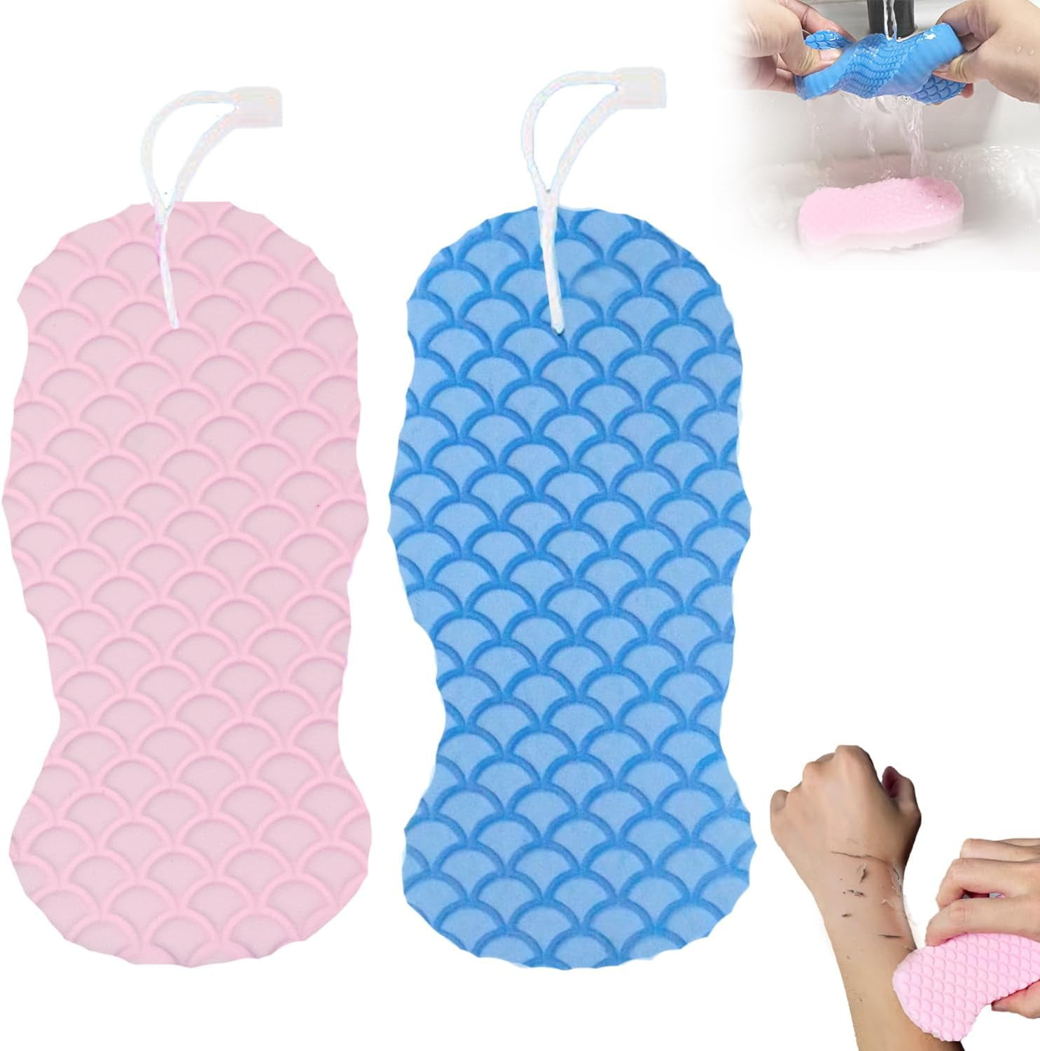Magic Exfoliating Bath Sponge, Super Soft 3D Exfoliator for Body ...