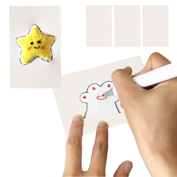 Magic Expanding Sponge Crafts - Water-Activated Texture Art 3PC Pre-Cut ...