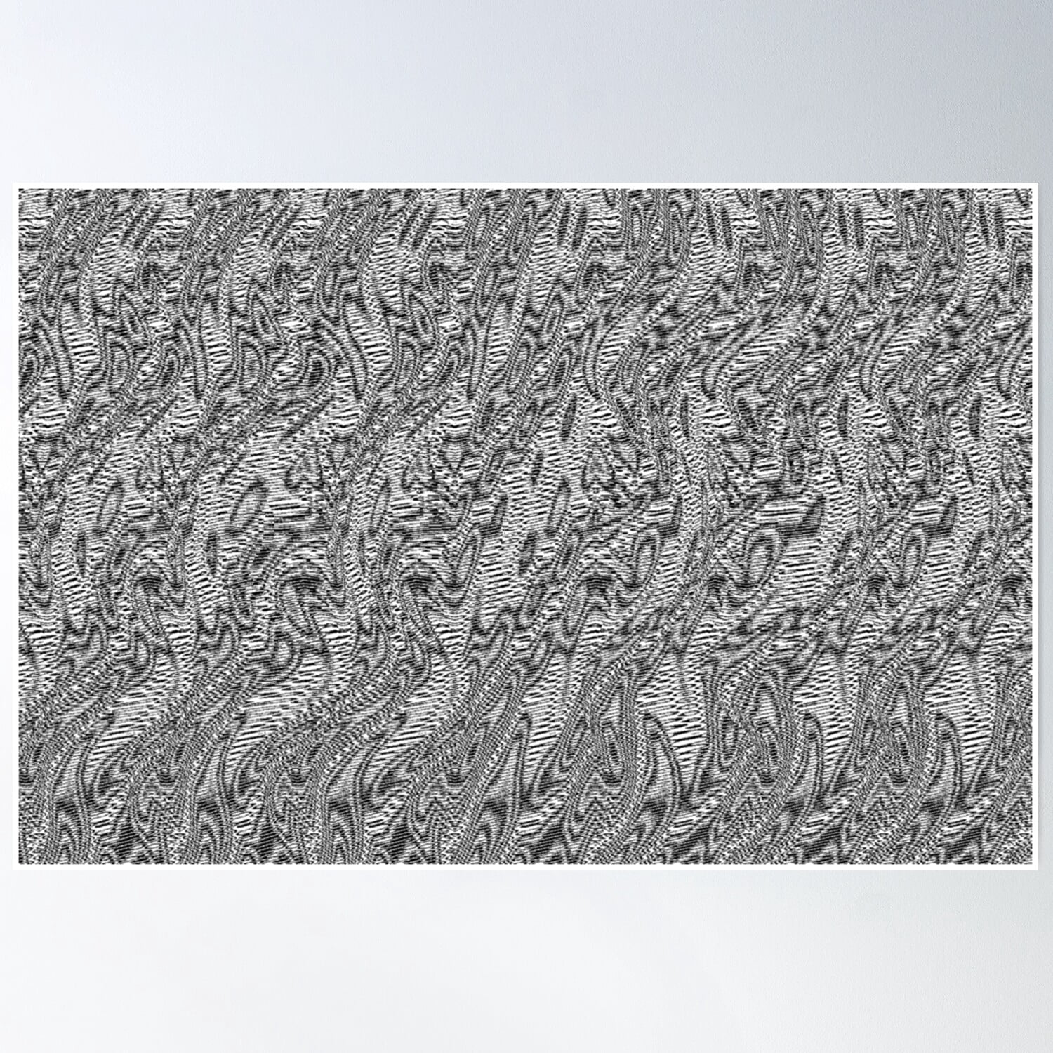Magic Eye - Static Drip Poster Wall Art, Modern Wall Decor, 12x18 ...