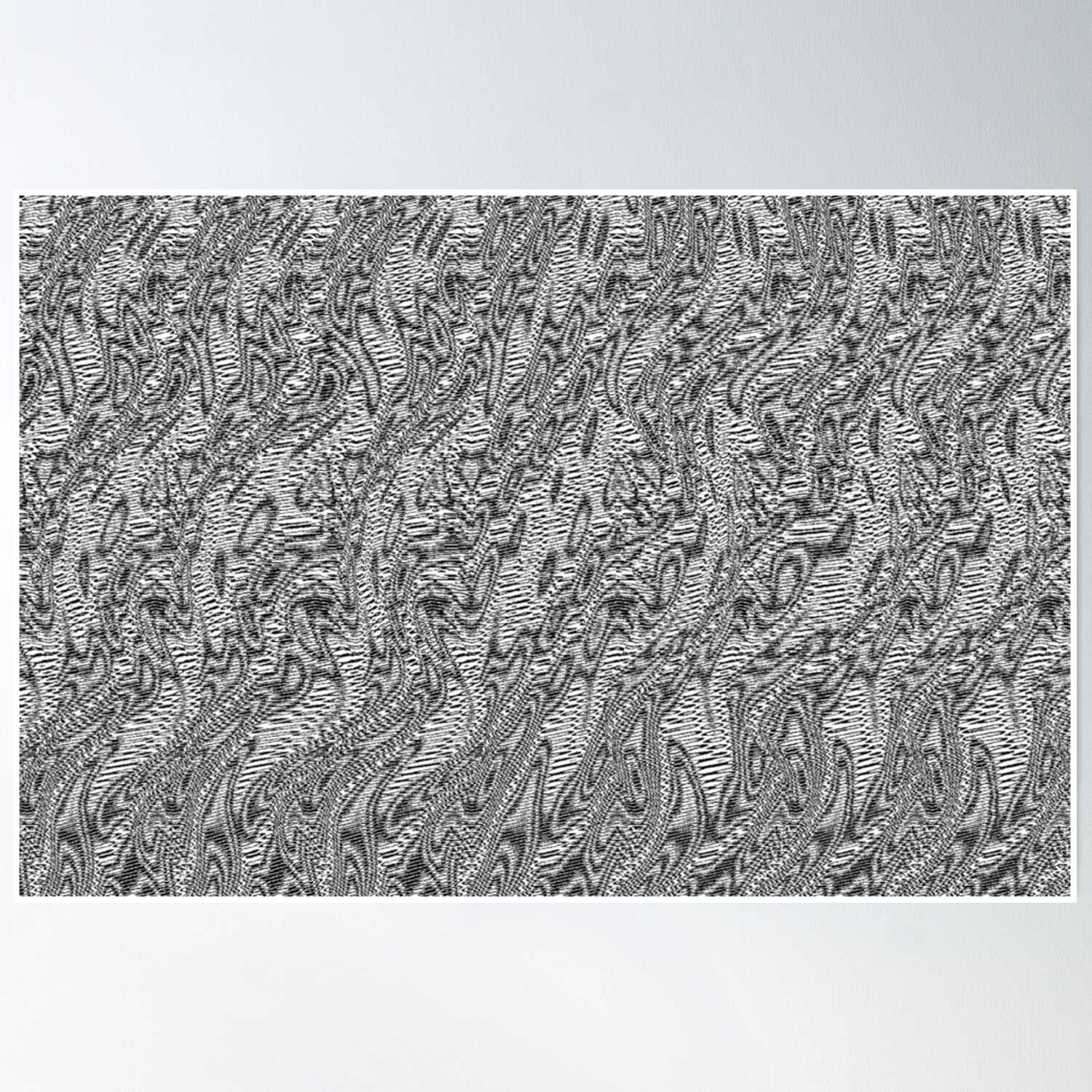 Magic Eye - Static Drip Poster Wall Art, Modern Wall Decor, 24x36 ...