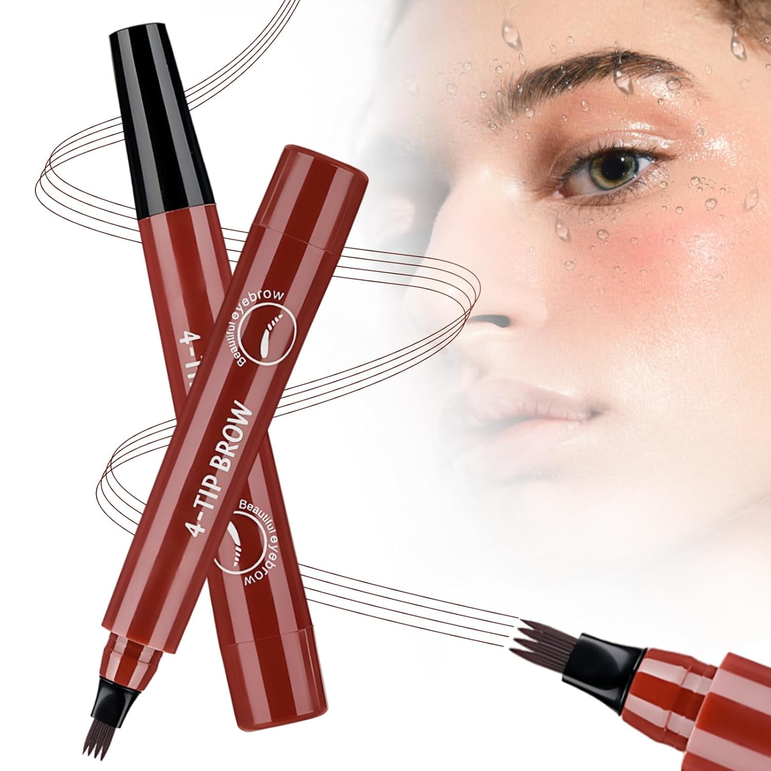 Magic Eyebrow Pencil, 2025 New 3D Waterproof Microblading Eyebrow Pen 4 ...