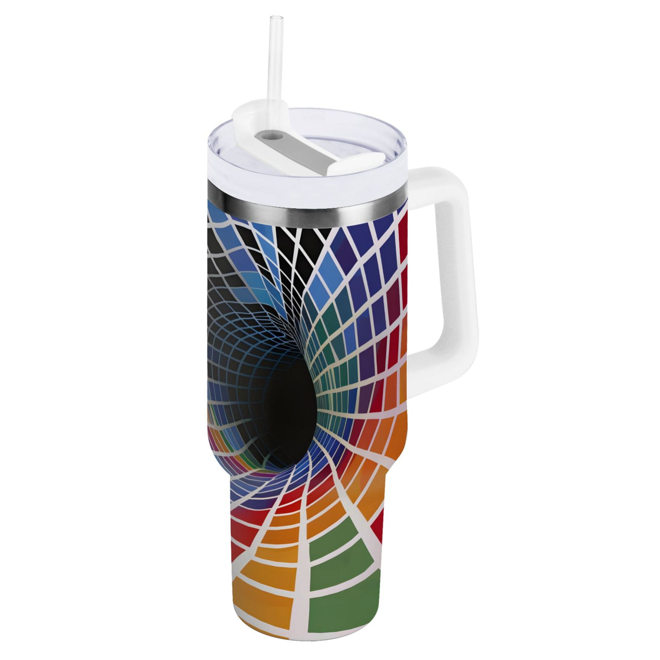 Magic Falling Sensation Tumbler with Handle and Straw Insulated Travel ...
