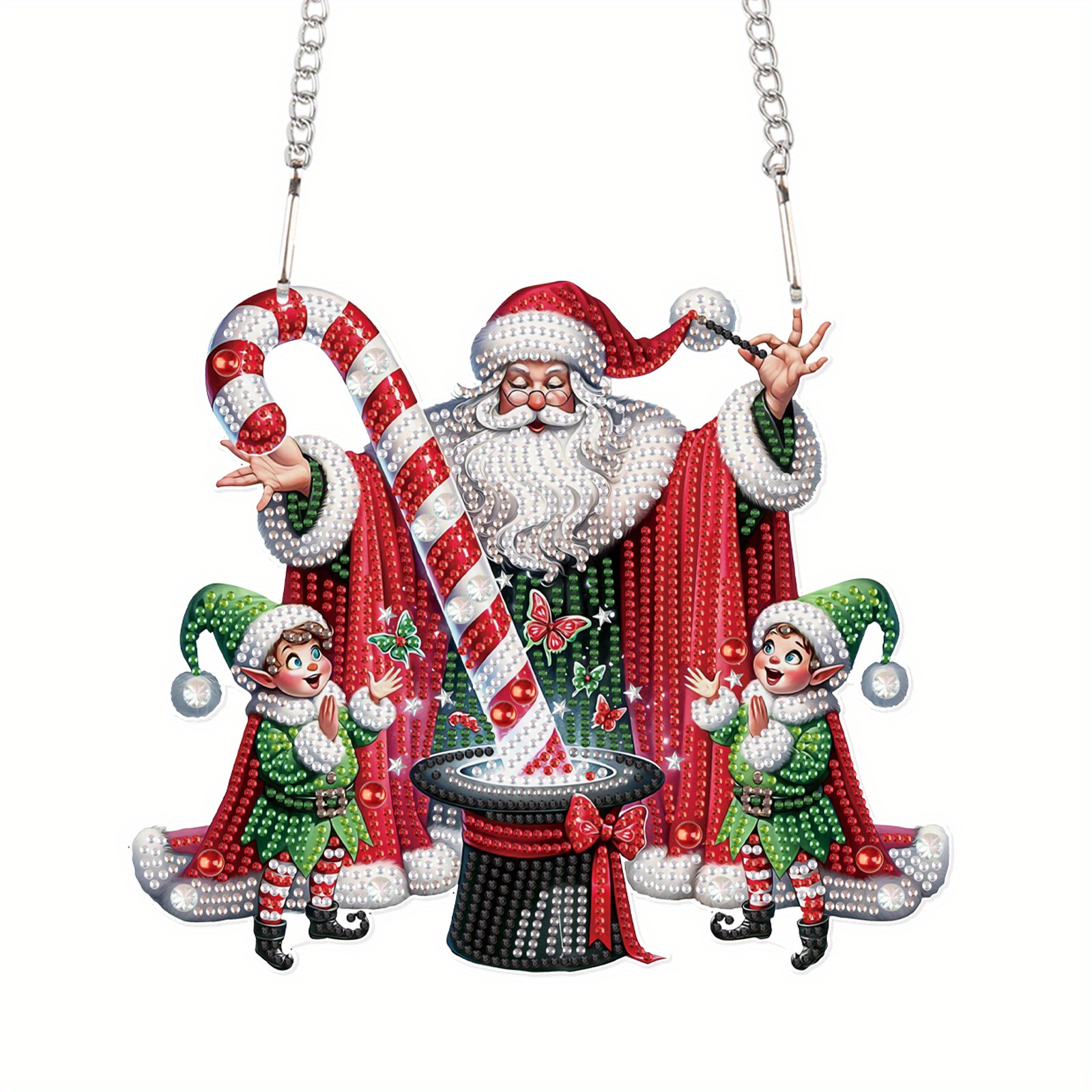 Magic Father Christmas Diamond Art Painting Kit Hanging - Walmart.com