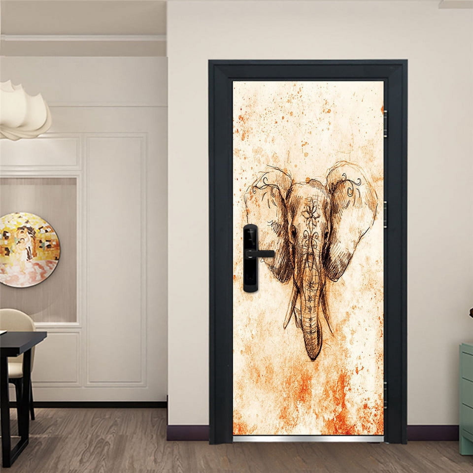 Magic Fire Stickers on the Doors PVC DIY Self-adhesive Waterproof ...