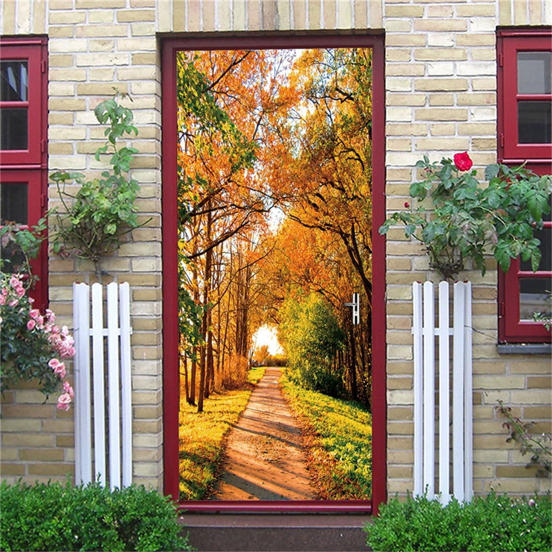 Magic Fire Stickers on the Doors PVC DIY Self-adhesive Waterproof ...