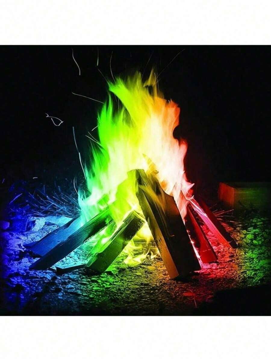 Magic Flame Powder Color Changing Fire Packets, Long Lasting Vibrant ...