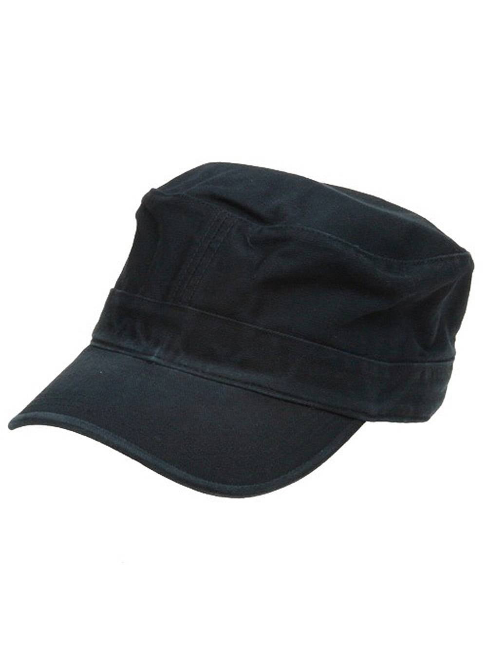Magic Flat Top Cotton Men's Army Cap, Navy - Walmart.com