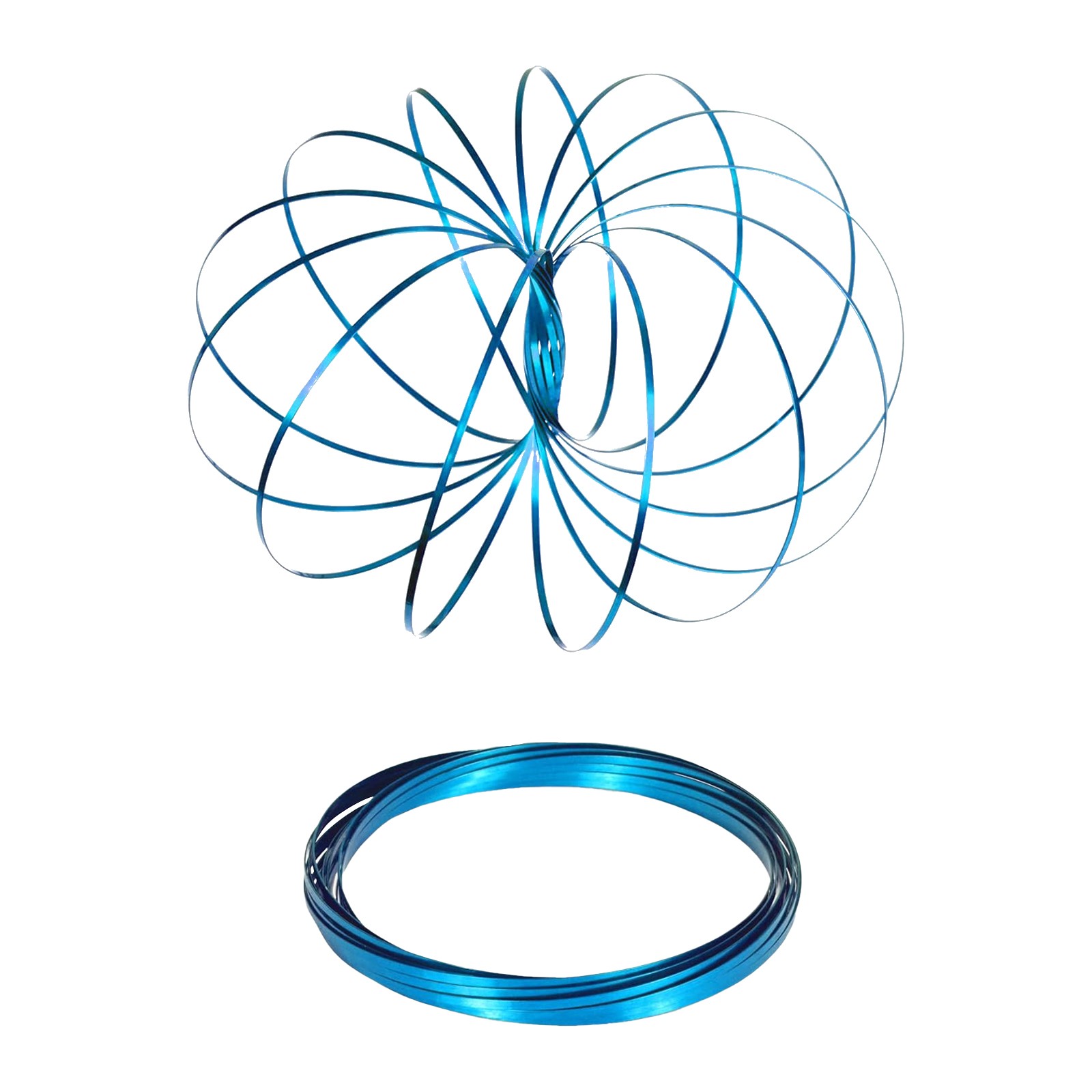 Magic Flow Ring Spinner Toy - Stainless Steel Kinetic Sensory Fidget ...