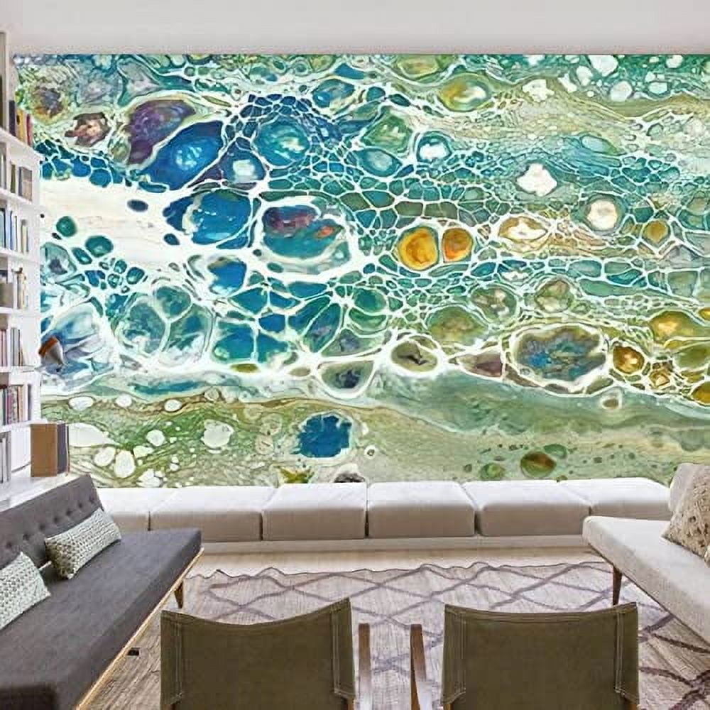 Magic Fluid Art 3D Mural Wallpaper, Abstract Colorful Mixing Paints ...