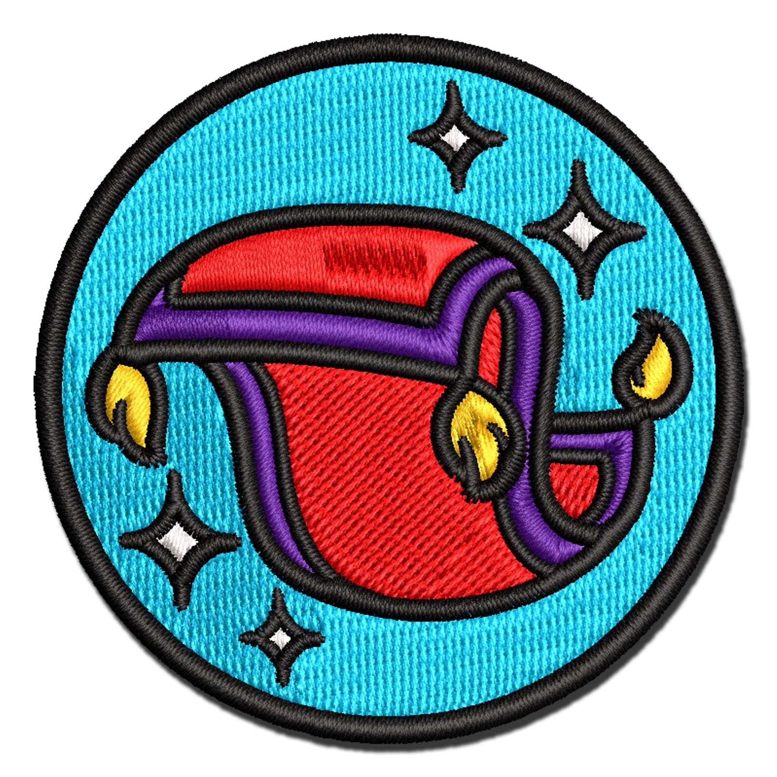 Magic Flying Carpet Fantasy Applique Multi-Color Embroidered Iron-On ...