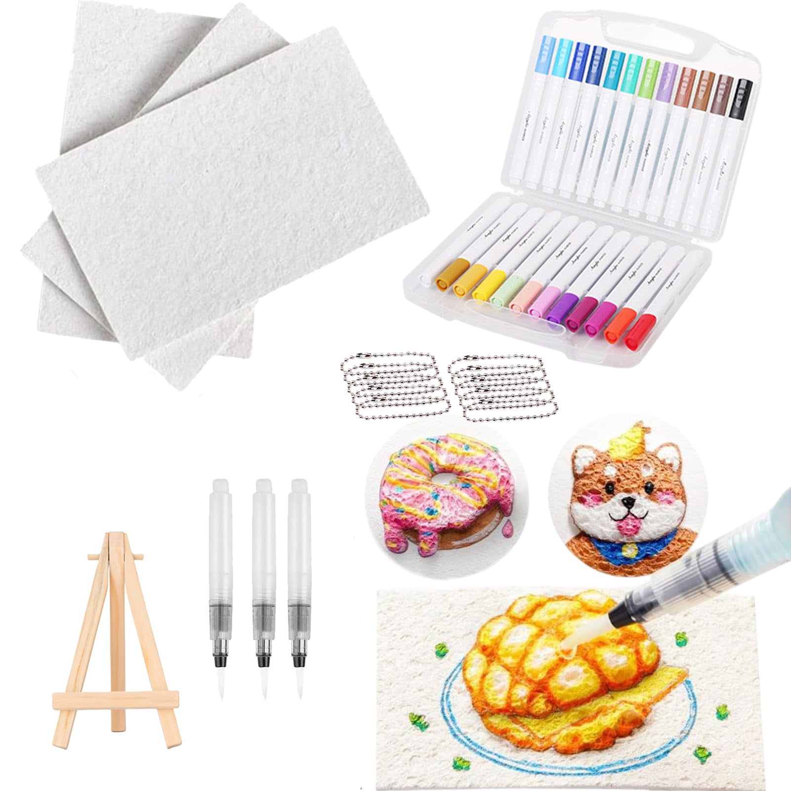 Magic Foam Texture Painting Kit - 10 Foam Texture Paper (Rectangle), 12 ...