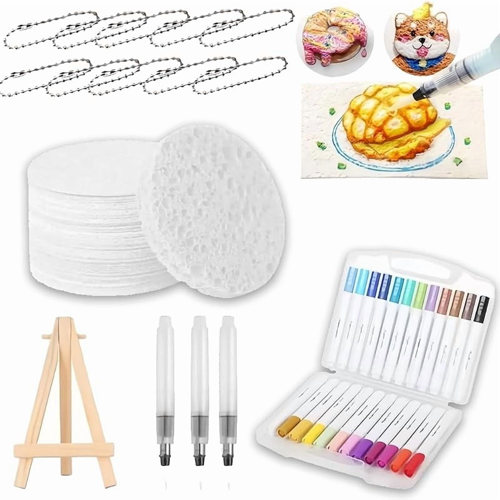 Magic Foam Texture Painting Kit,3D Drawing Magic Canvas Sponge, Puffy ...