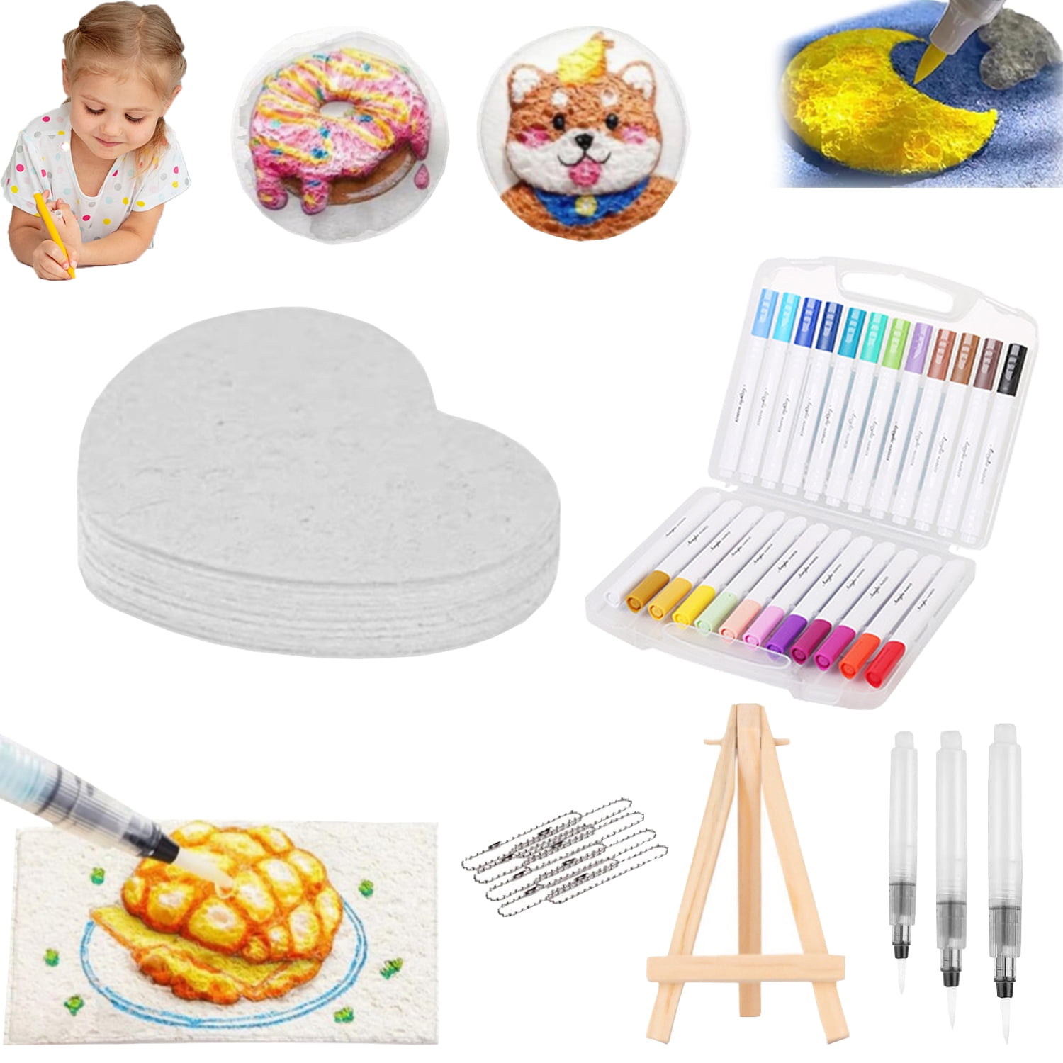 Magic Foam Texture Painting Kit, Magic Puffy Paint, 3D Drawing Canvas ...