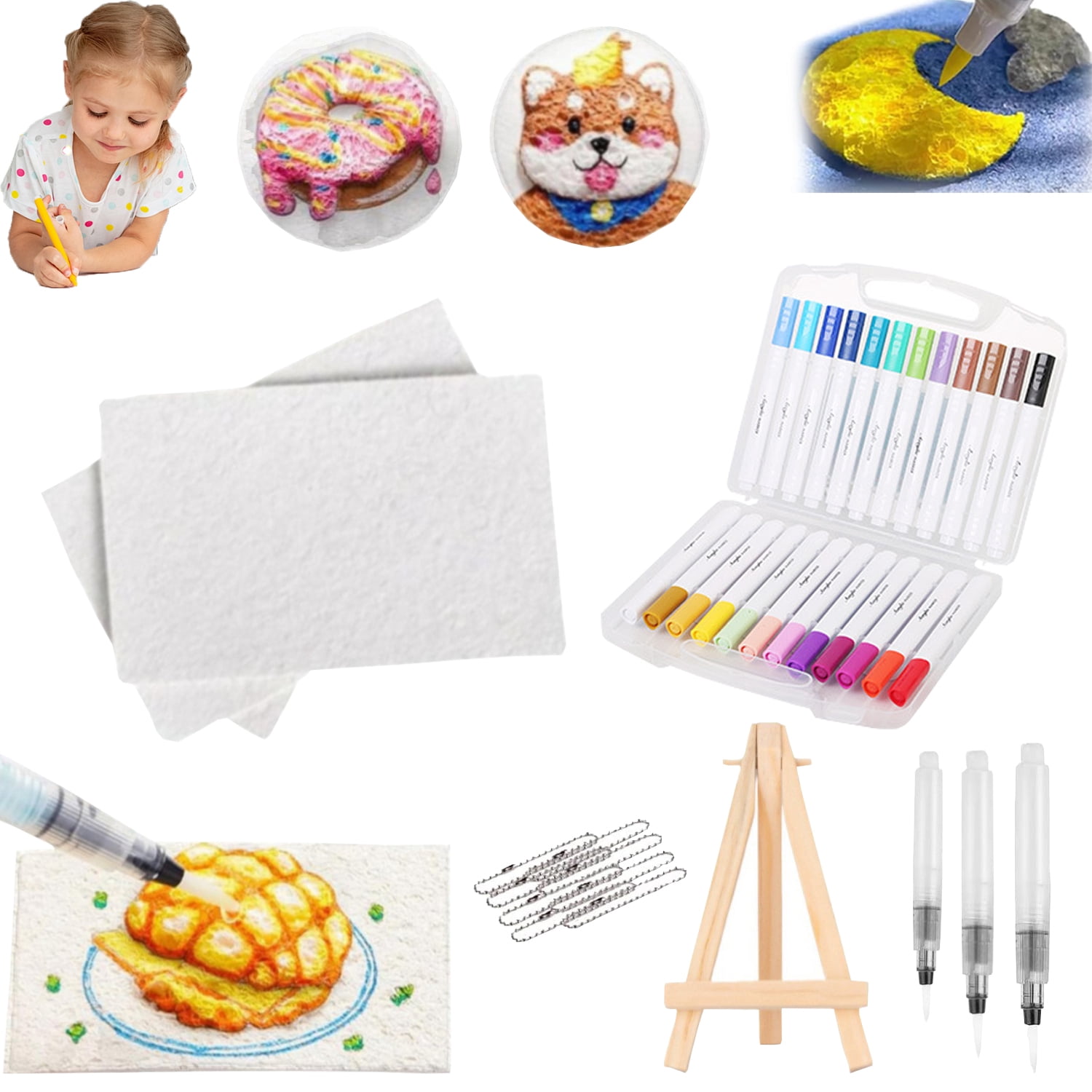 Magic Foam Texture Painting Kit, Magic Puffy Paint, 3D Drawing Canvas ...